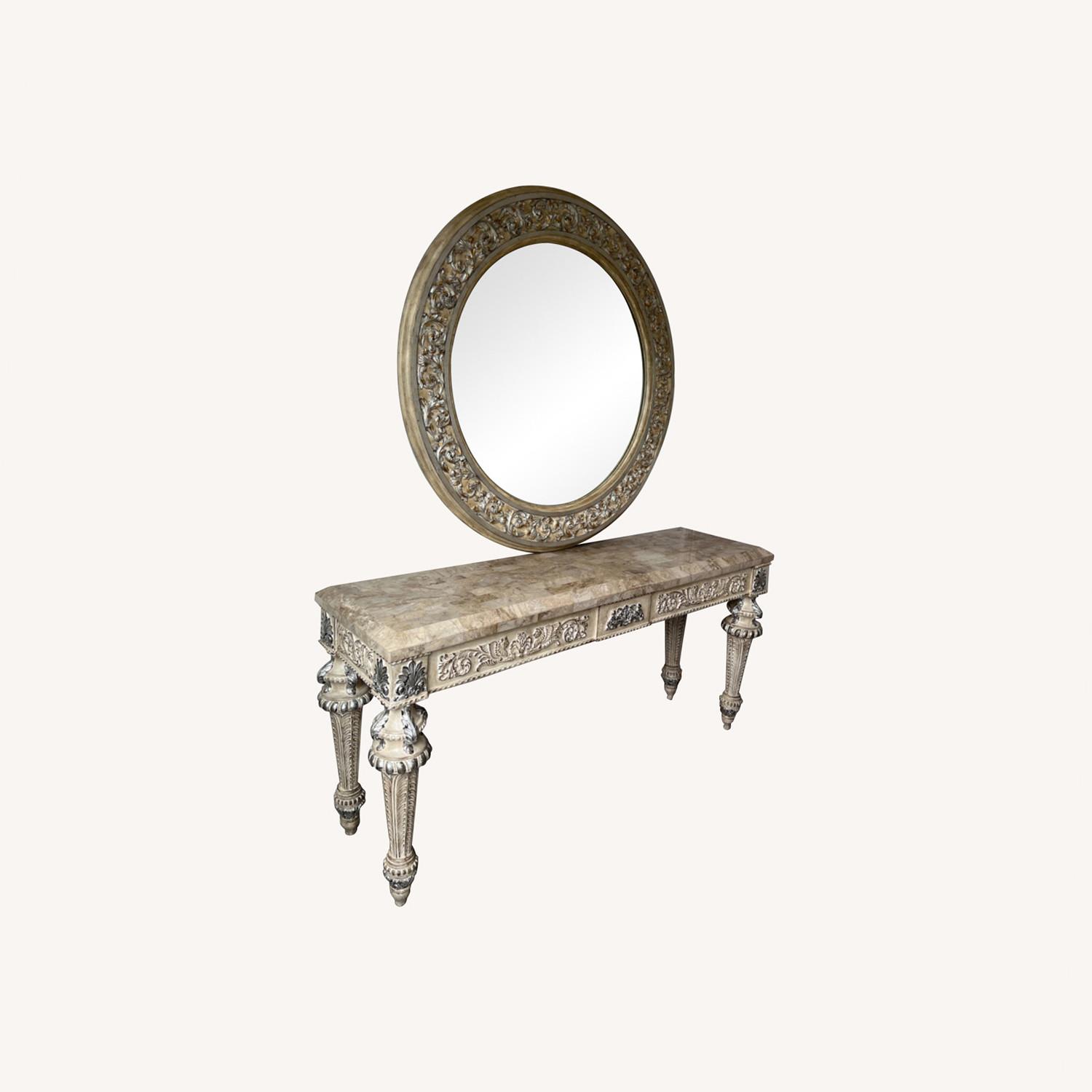 Antique Vanity with Mirror - AptDeco
