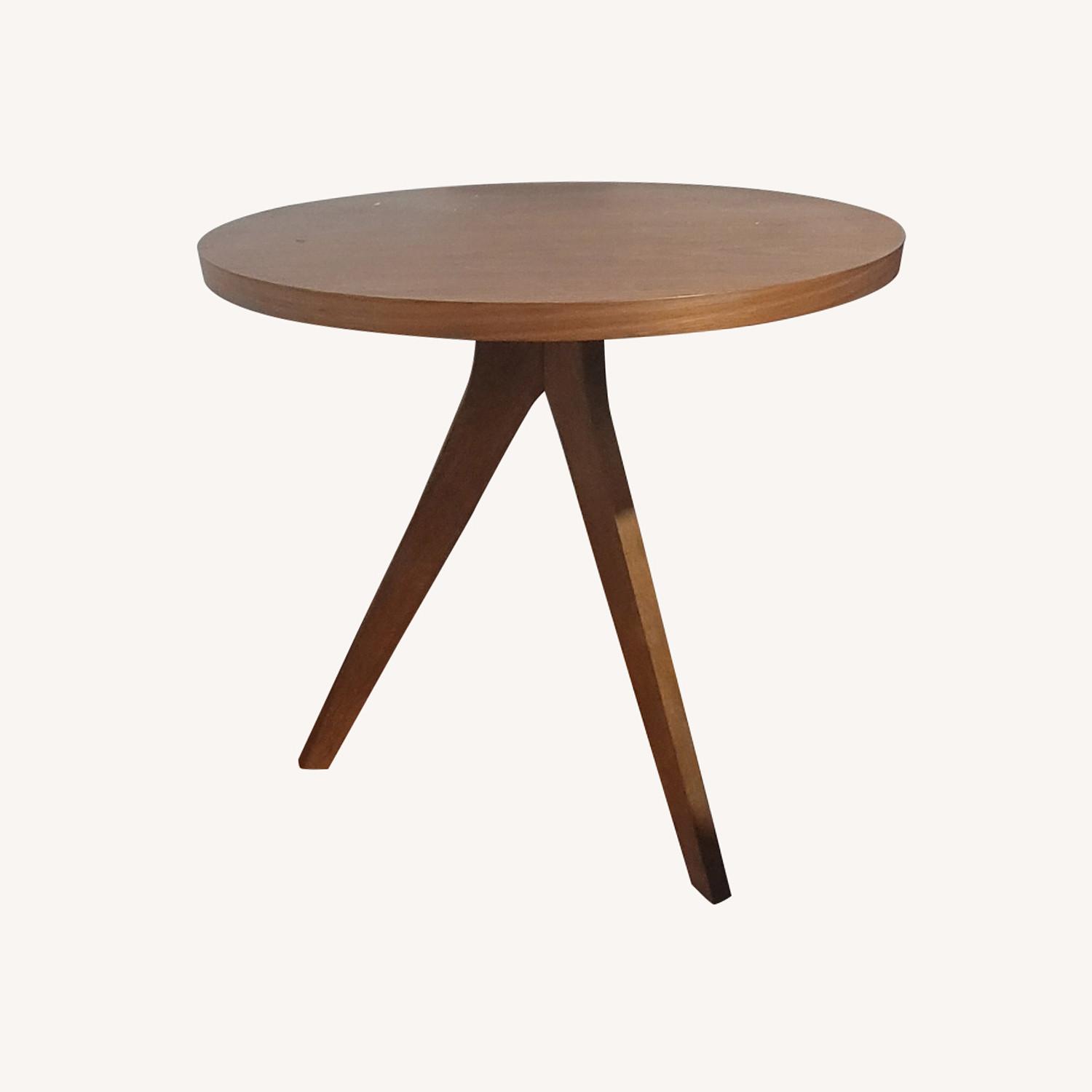 West Elm Round Walnut Dining Table - AptDeco