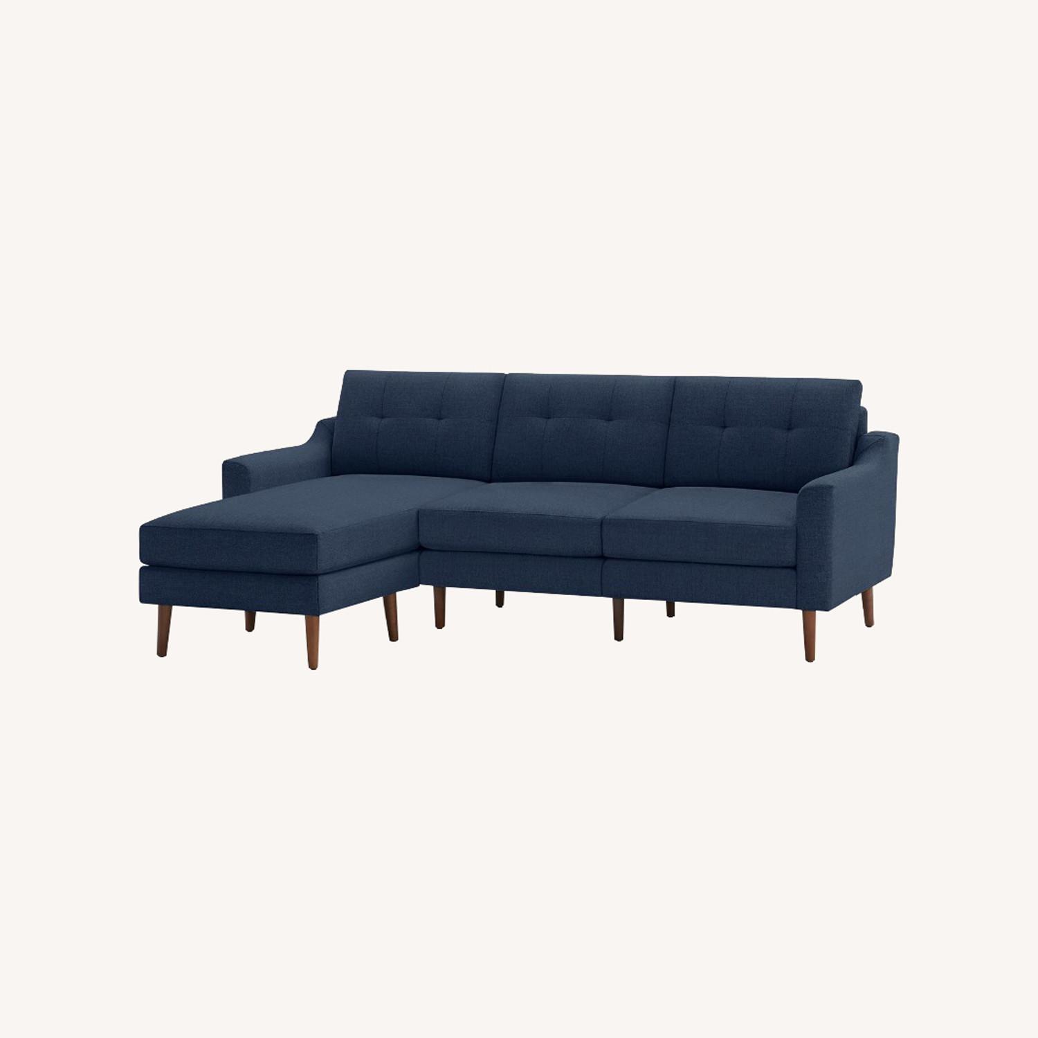Burrow The Nomad Sectional Sofa in Navy Blue - AptDeco