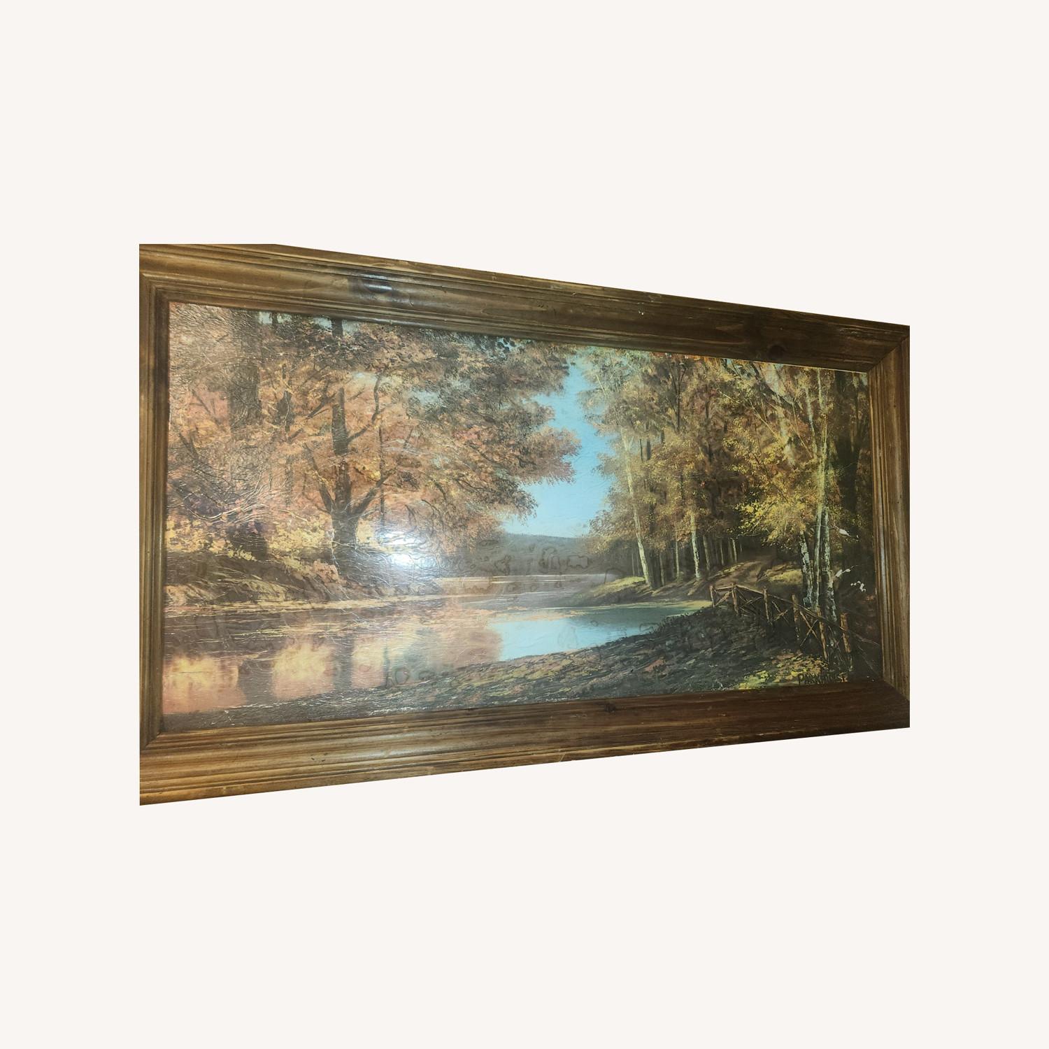 Vintage 1960 Autumn Oil Painting - AptDeco