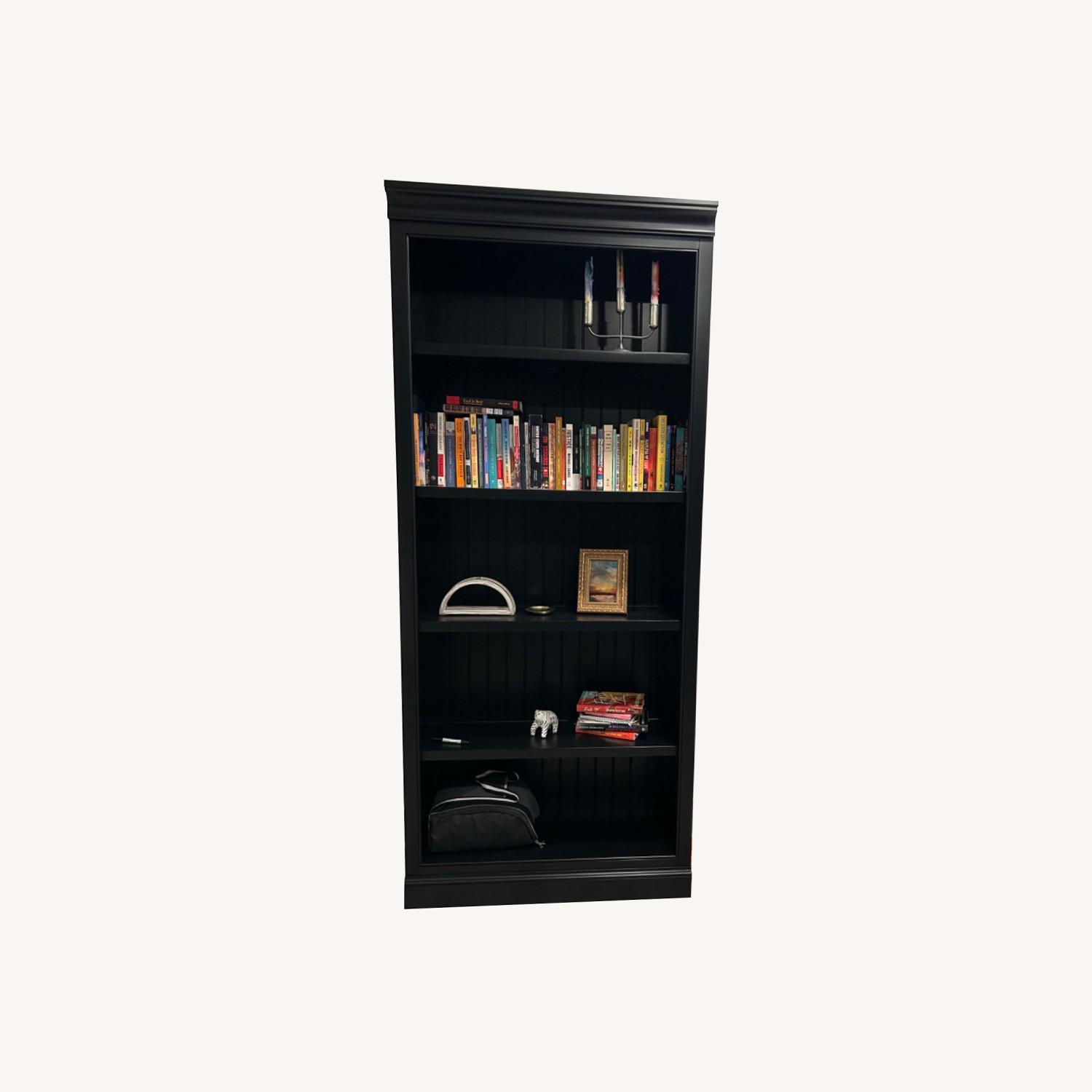 Pottery barn black bookcase store