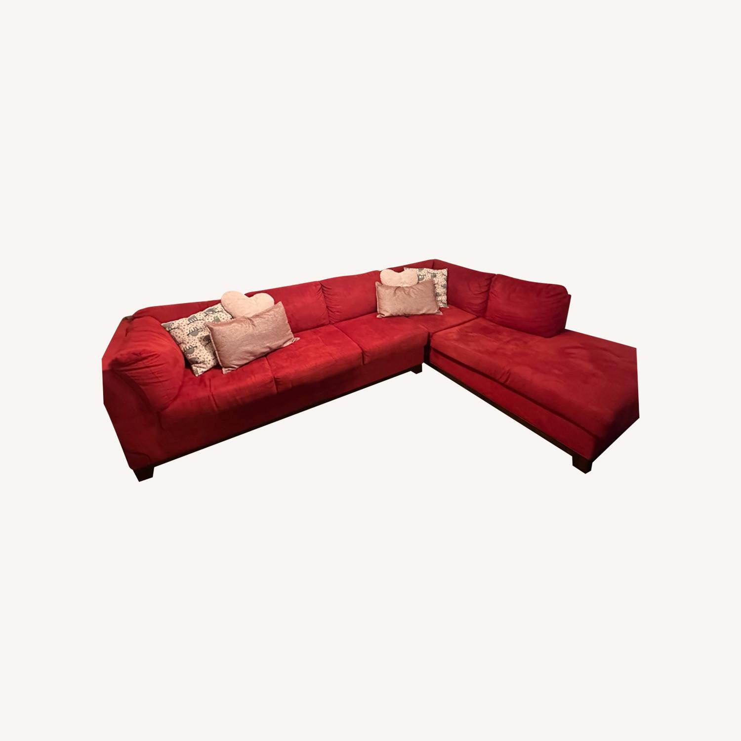 Value city red sectional store