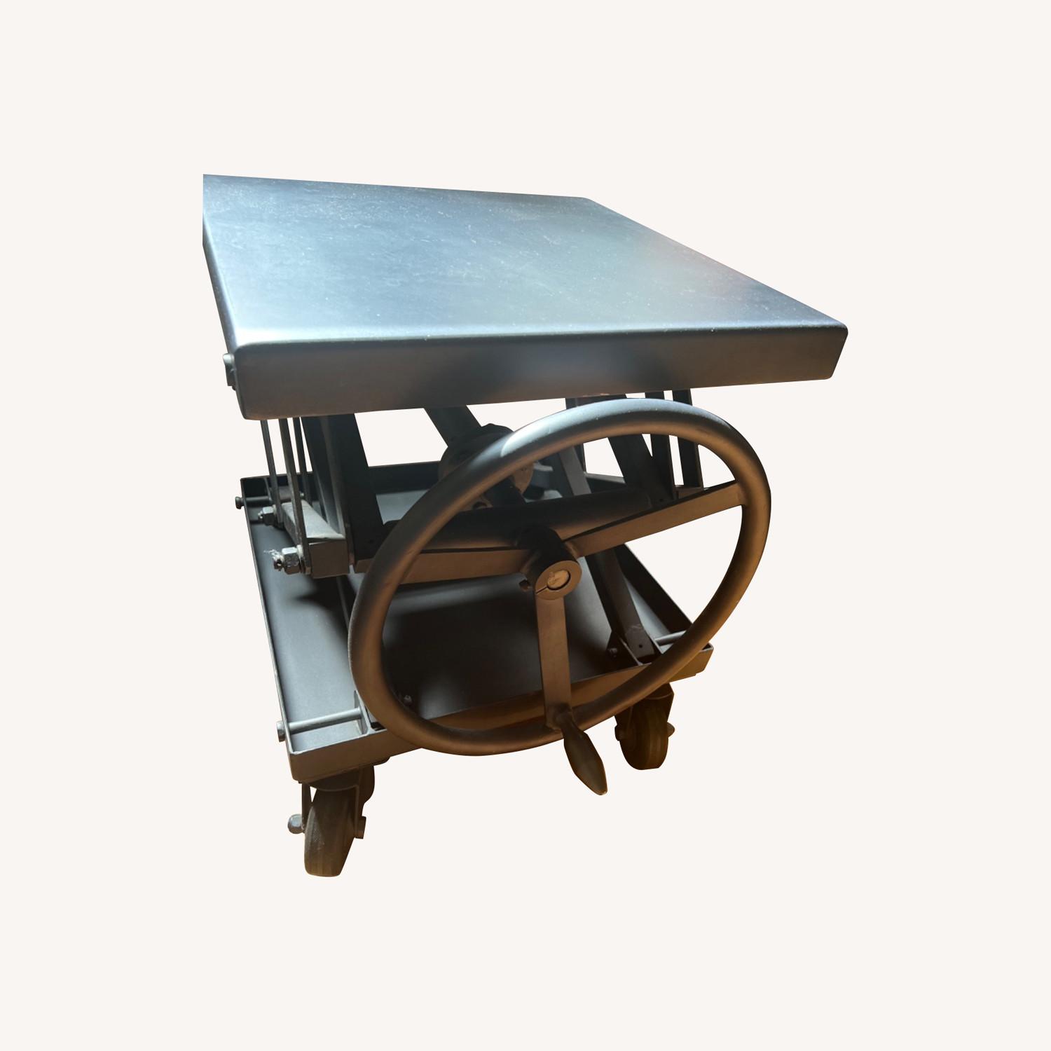 Restoration Hardware Scissor Lift Side Table - AptDeco