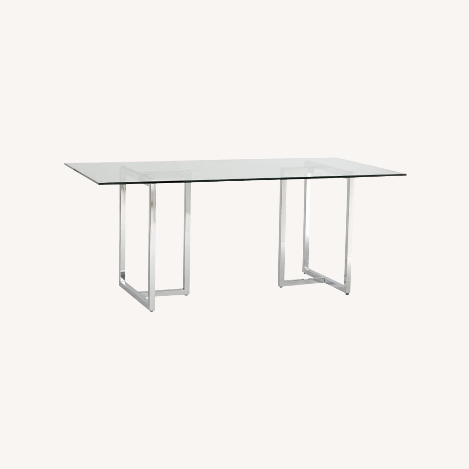 CB2 Rectangular Glass Dining Table - AptDeco