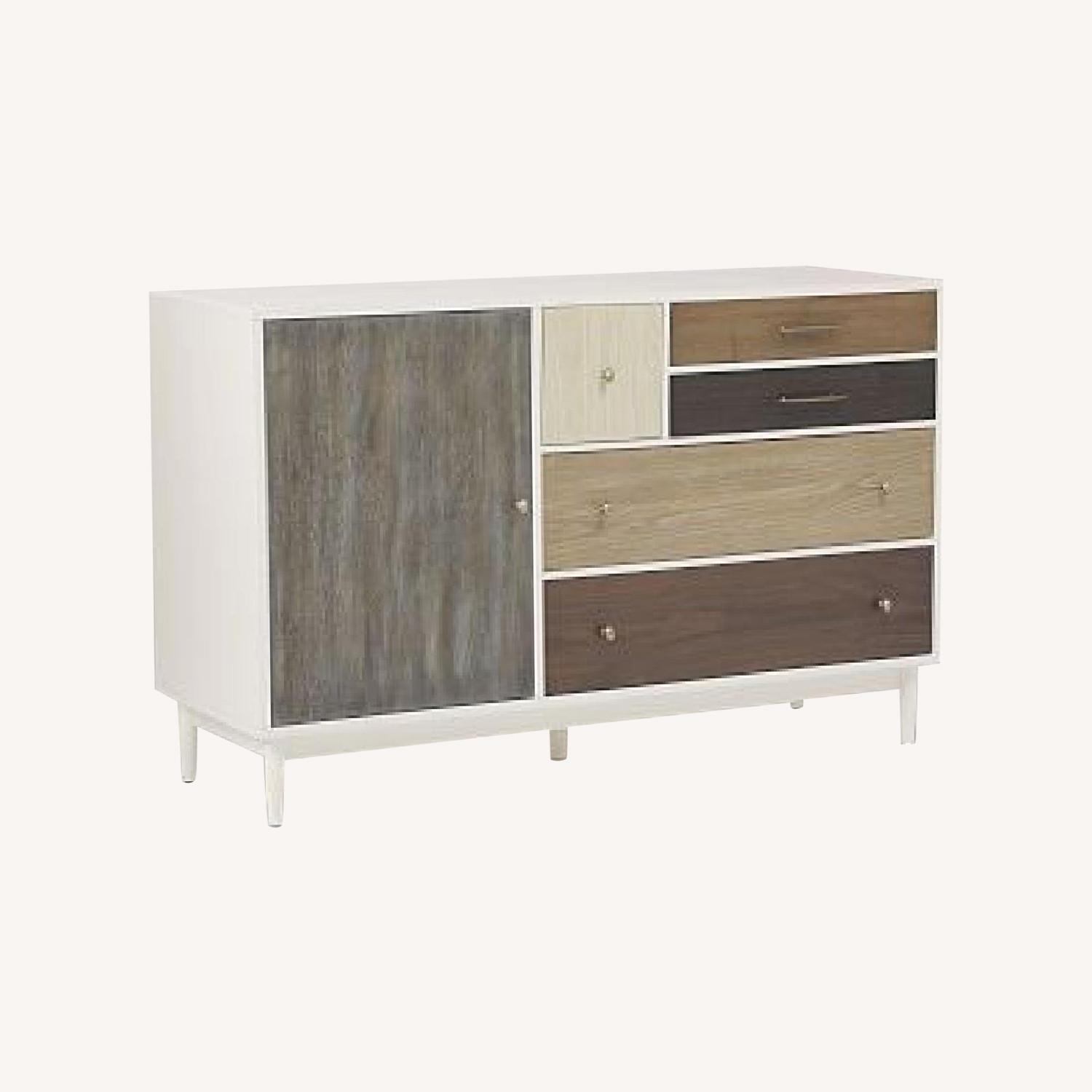 West Elm Patchwork Dresser W Draws and Cubbies - AptDeco