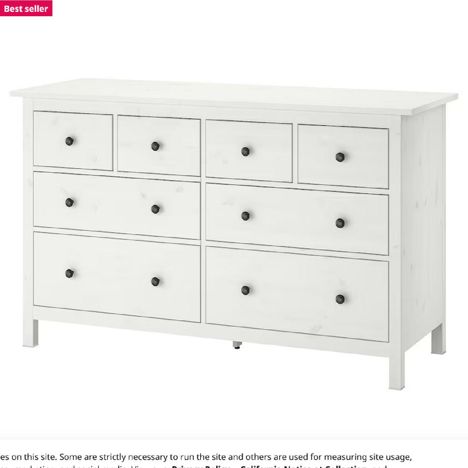 IKEA HEMNES 8-drawer Dresser, Wwhite Stain - AptDeco