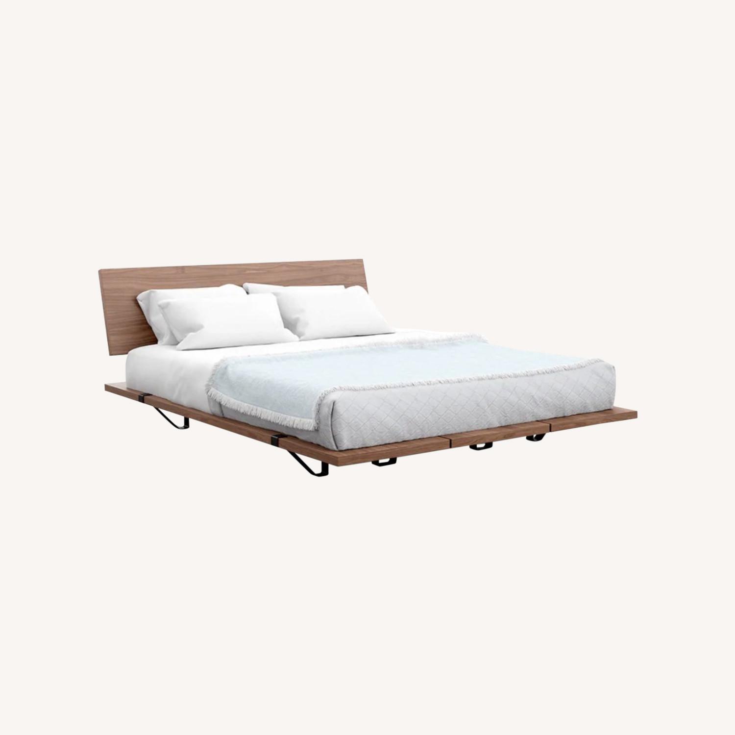 Floyd Platform Bed W Headboard - Queen, Walnut - AptDeco