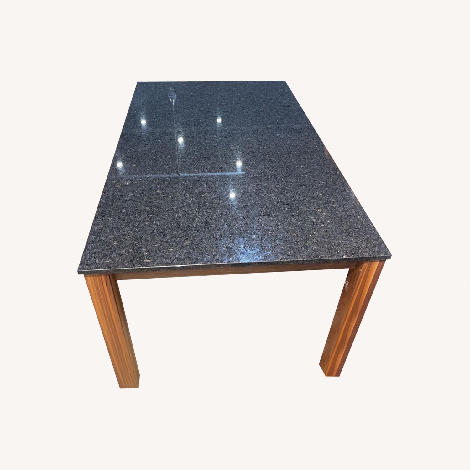 Room & Board Granite Top Cherry Parsons Leg Dining Table - AptDeco