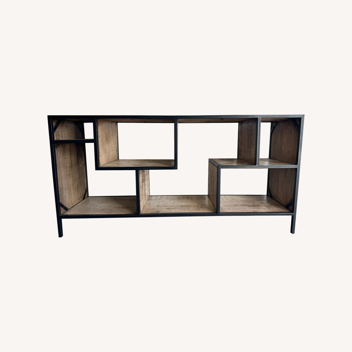 Bookcase, Wall Shelf - Natural Wood Finish - AptDeco