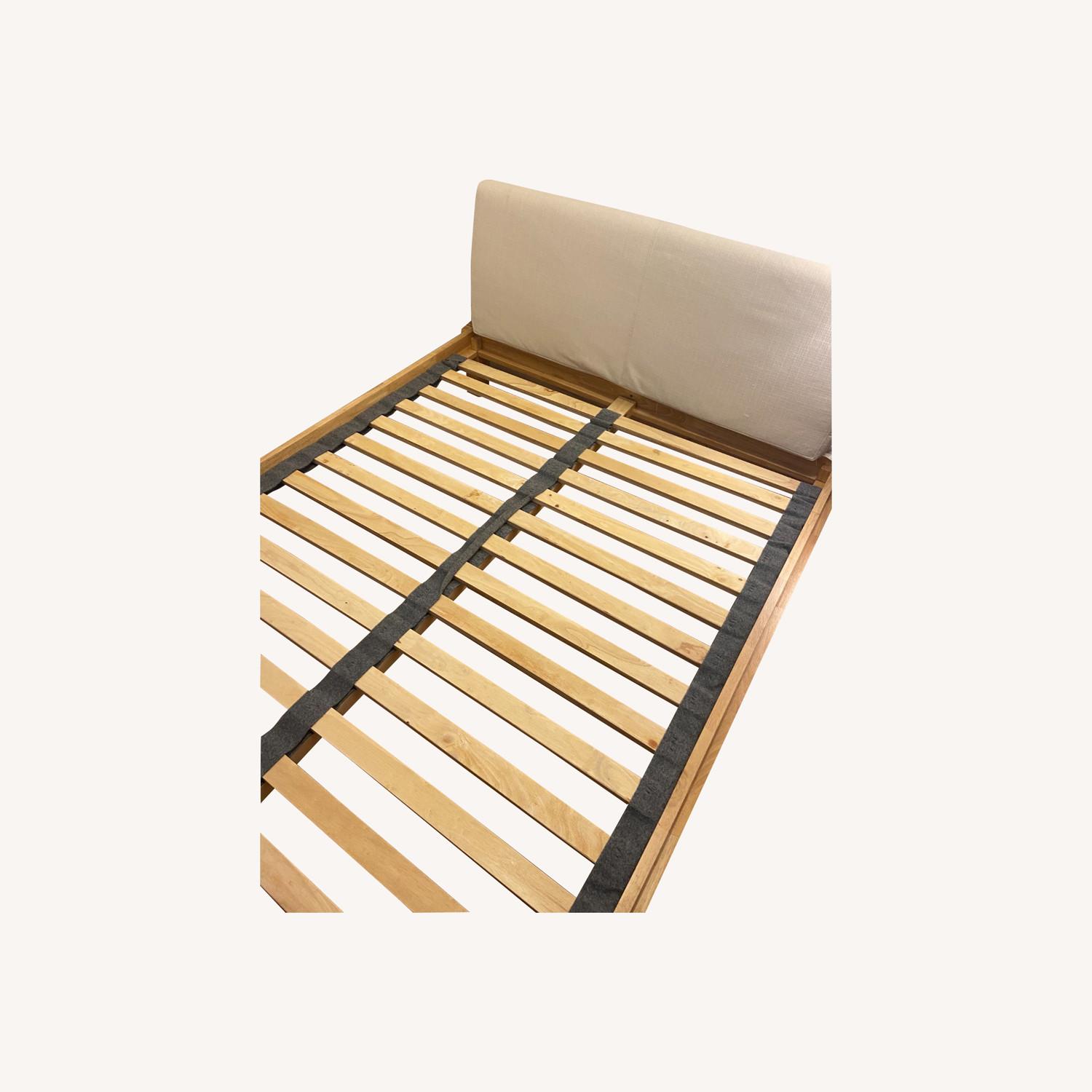 Thuma Wood Bed Frame & Fabric Headboard - AptDeco