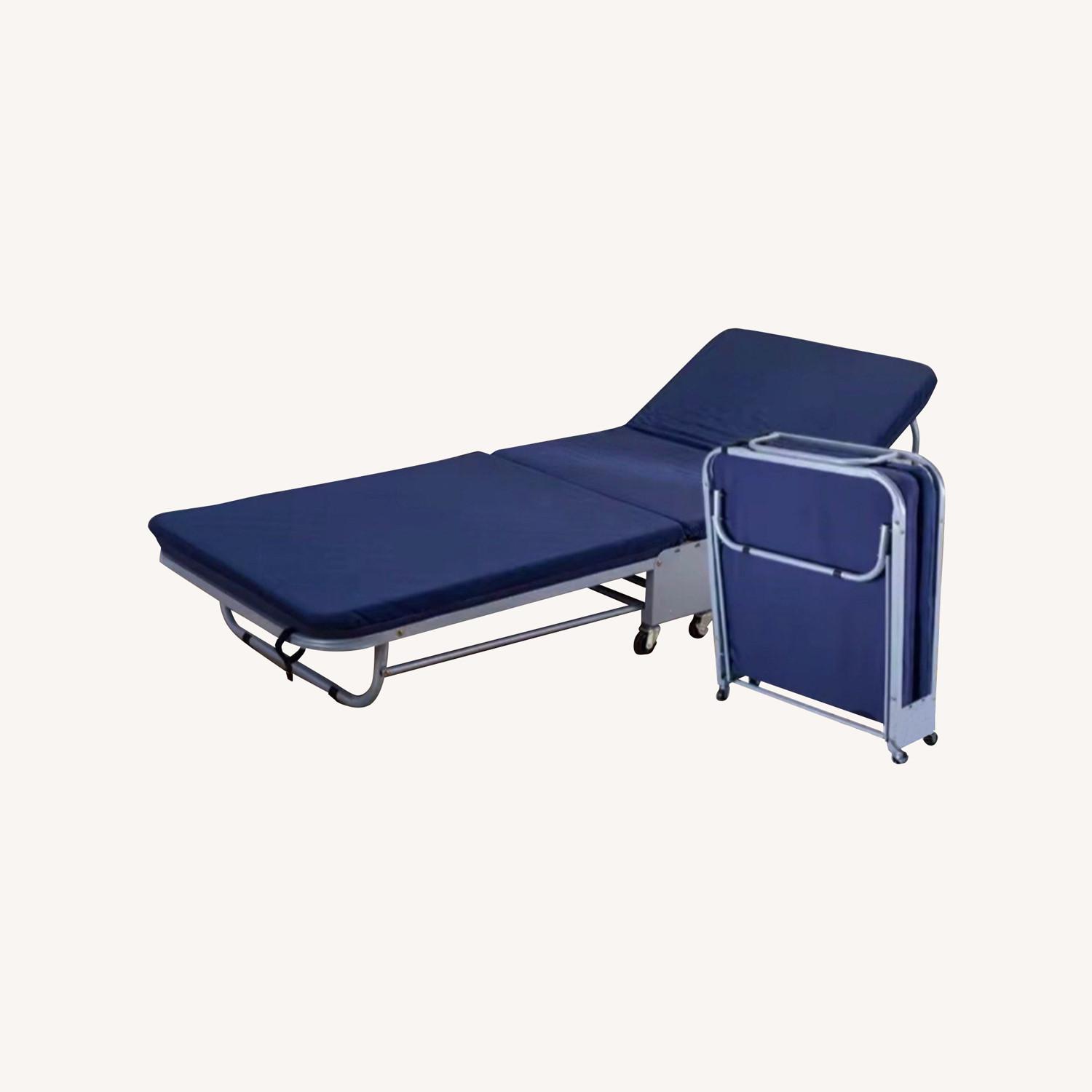 Foldable Single Bed Wooden Sponge - AptDeco