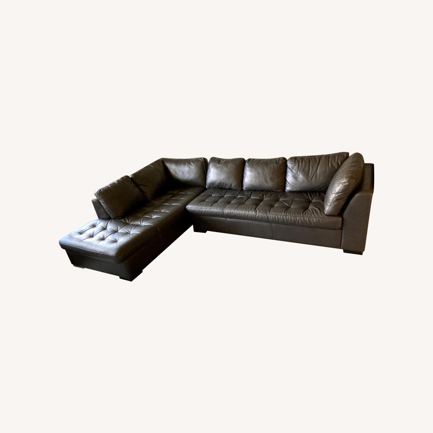 American Leather Sectional Sofa - AptDeco