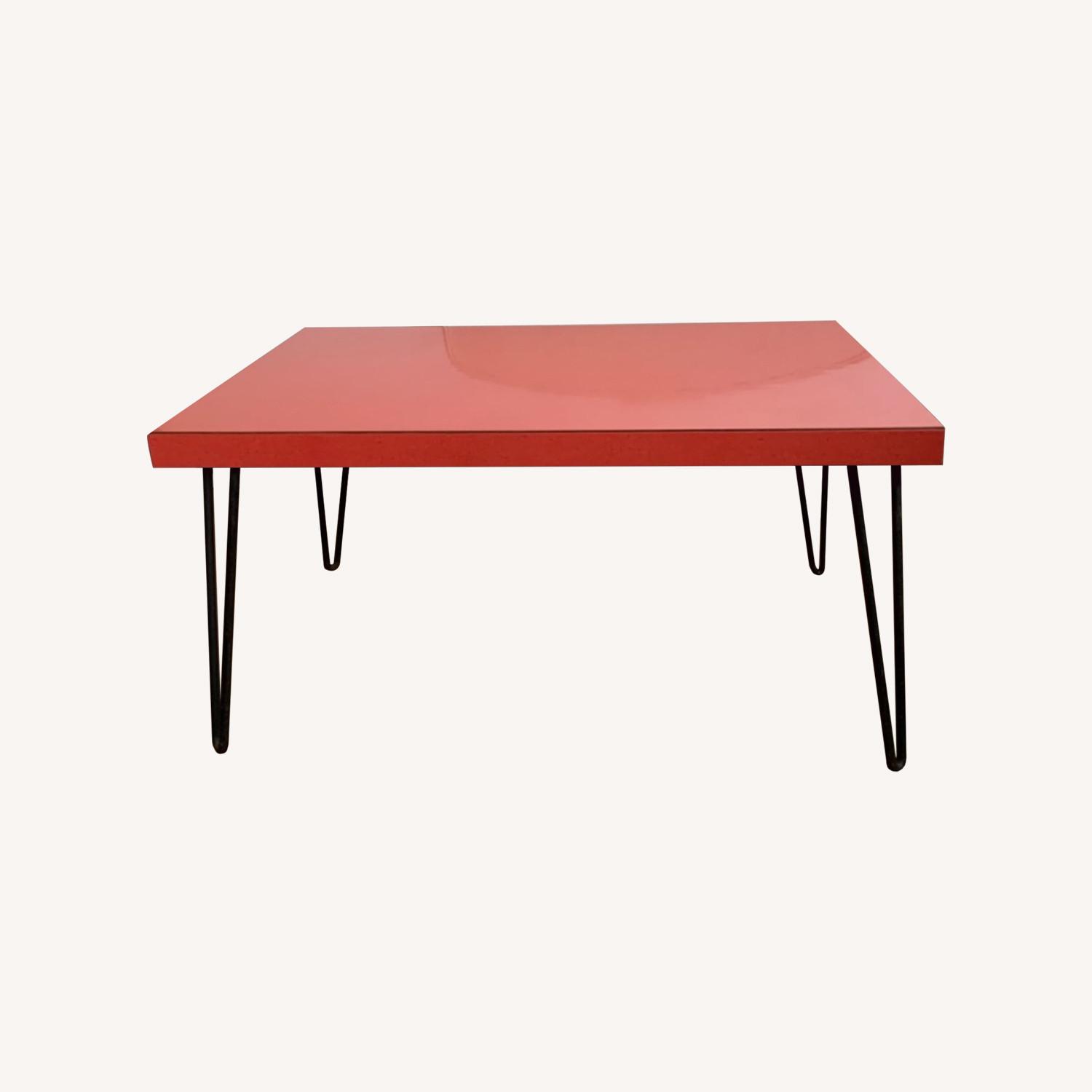 Vintage Retro Mod Red Formica Coffee Table - AptDeco