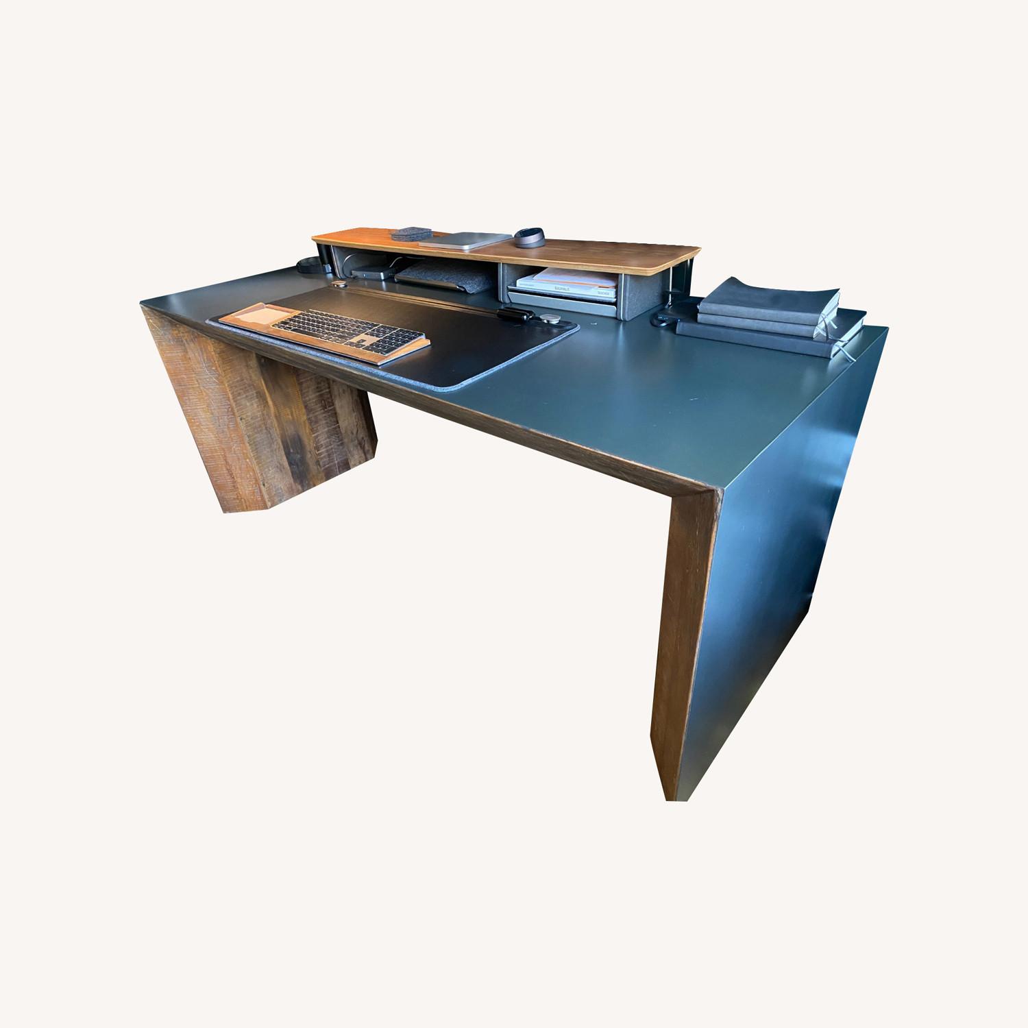 Restoration Hardware Wood Metal Desk
