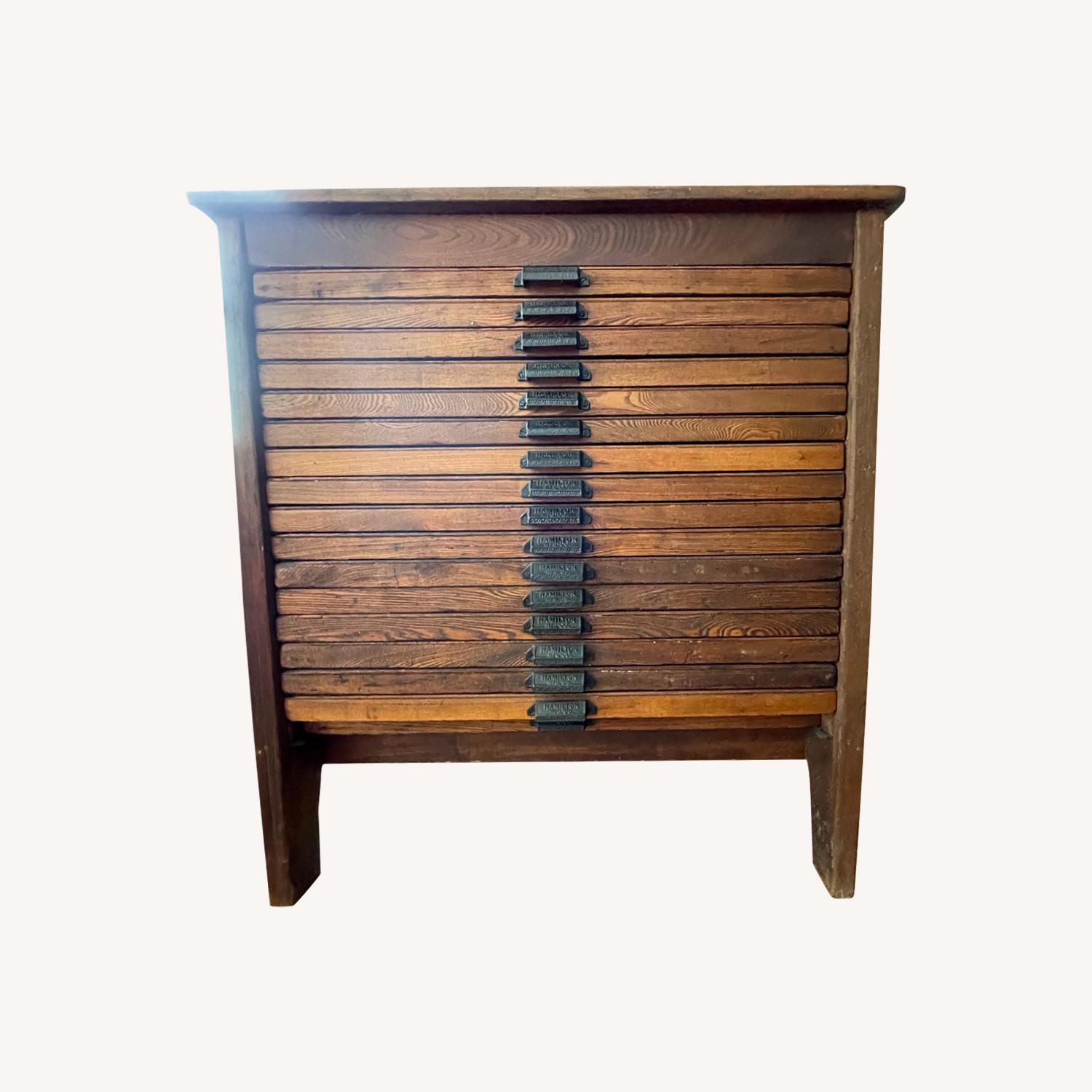 Hamilton Printer's, 1930s, Storage Cabinet - AptDeco