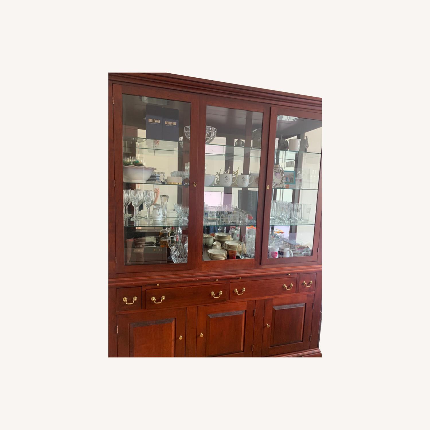 Handmade Solid Wood China Cabinet - AptDeco