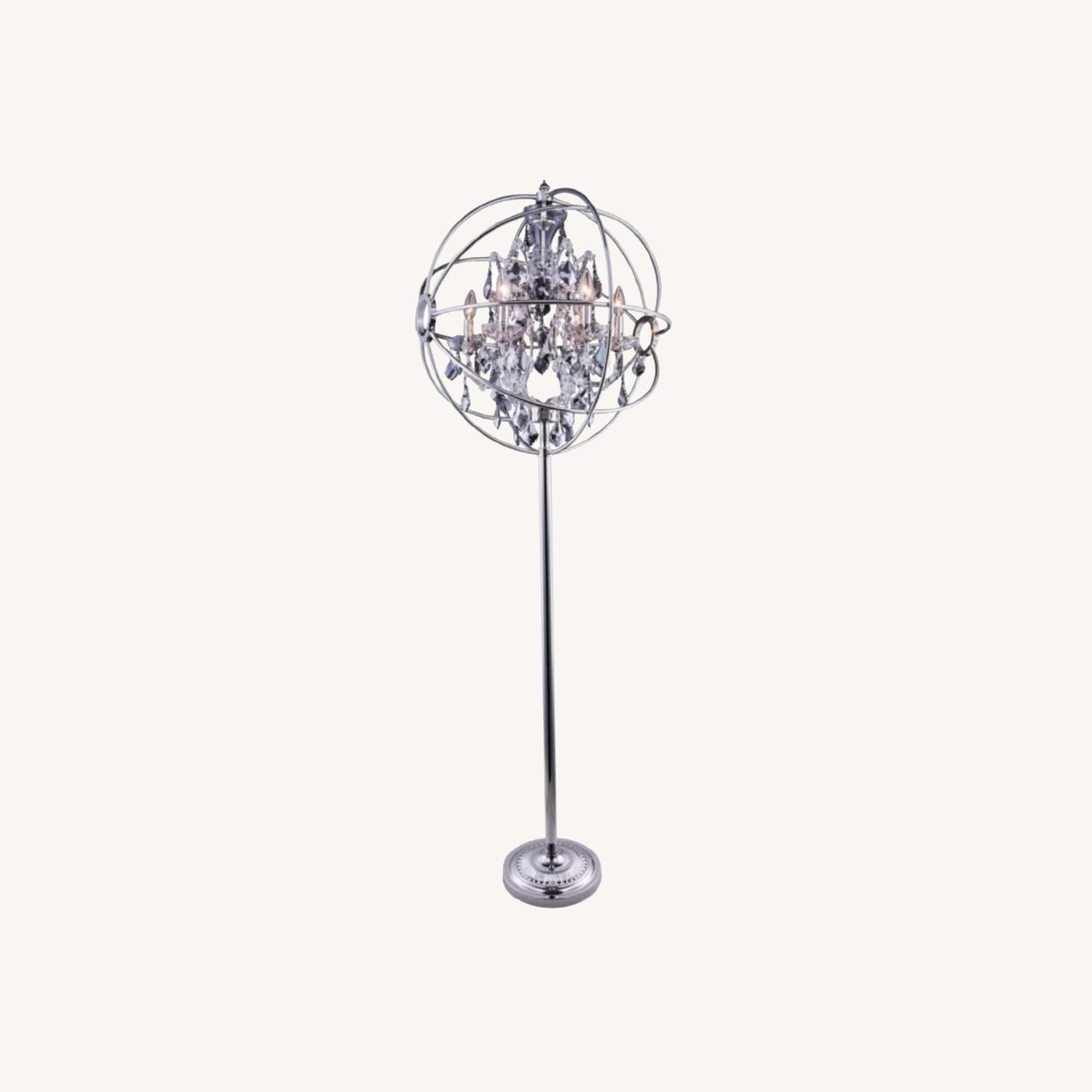 Elegant Lighting Orb Candelabra Lamp Stand with Crystals - AptDeco