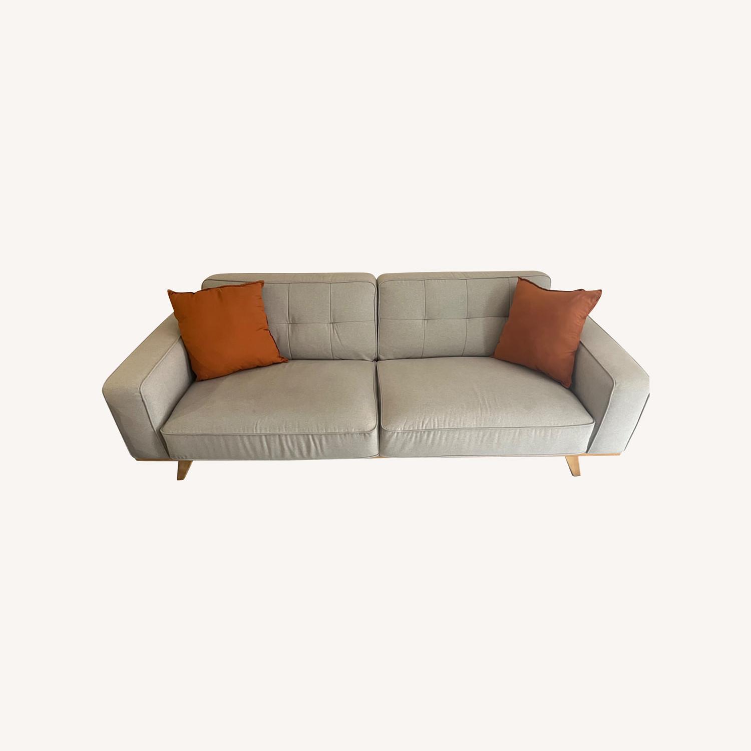 Rivet Light Grey Sofa - AptDeco