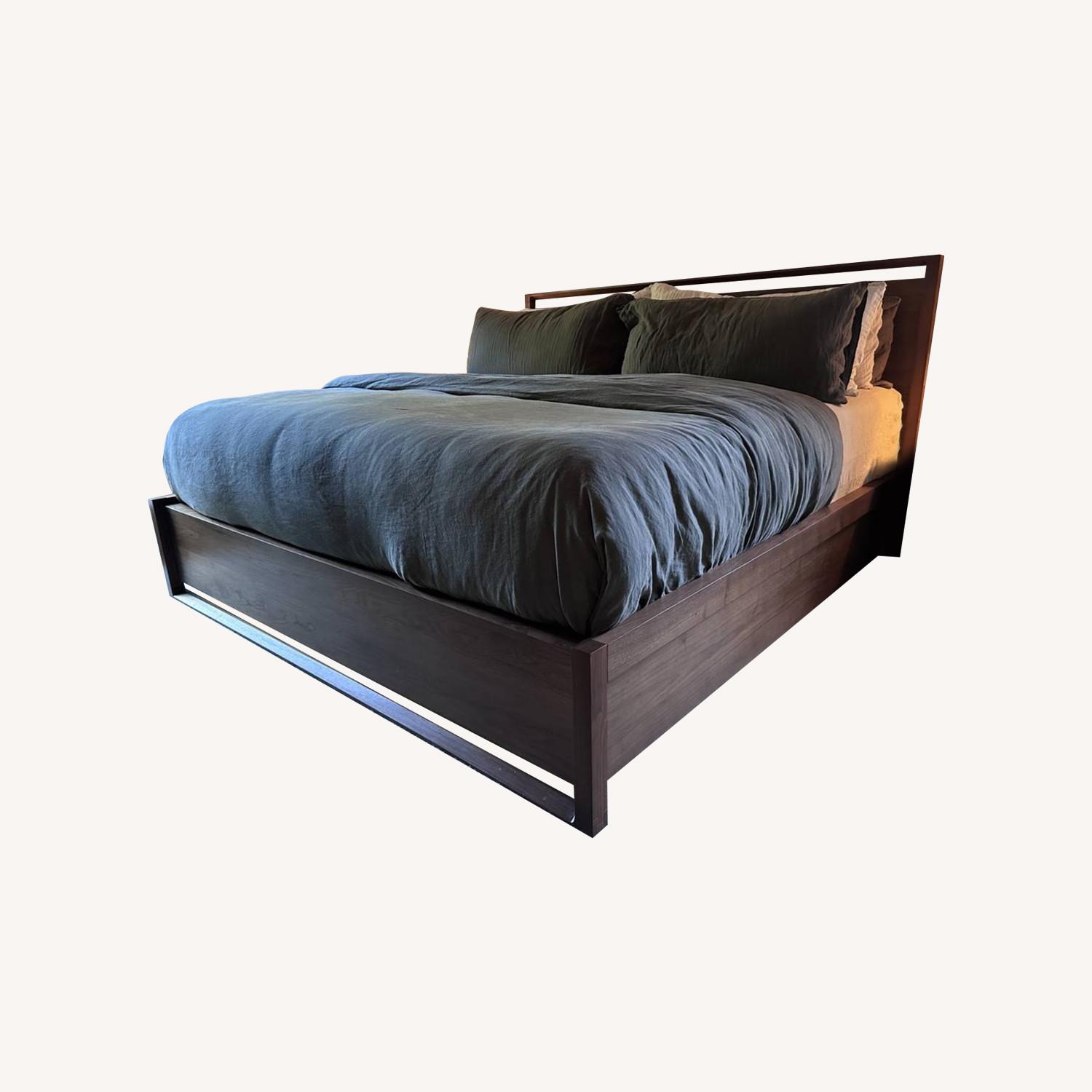 Design Within Reach Matera Bed With High Headboard in Walnut - AptDeco