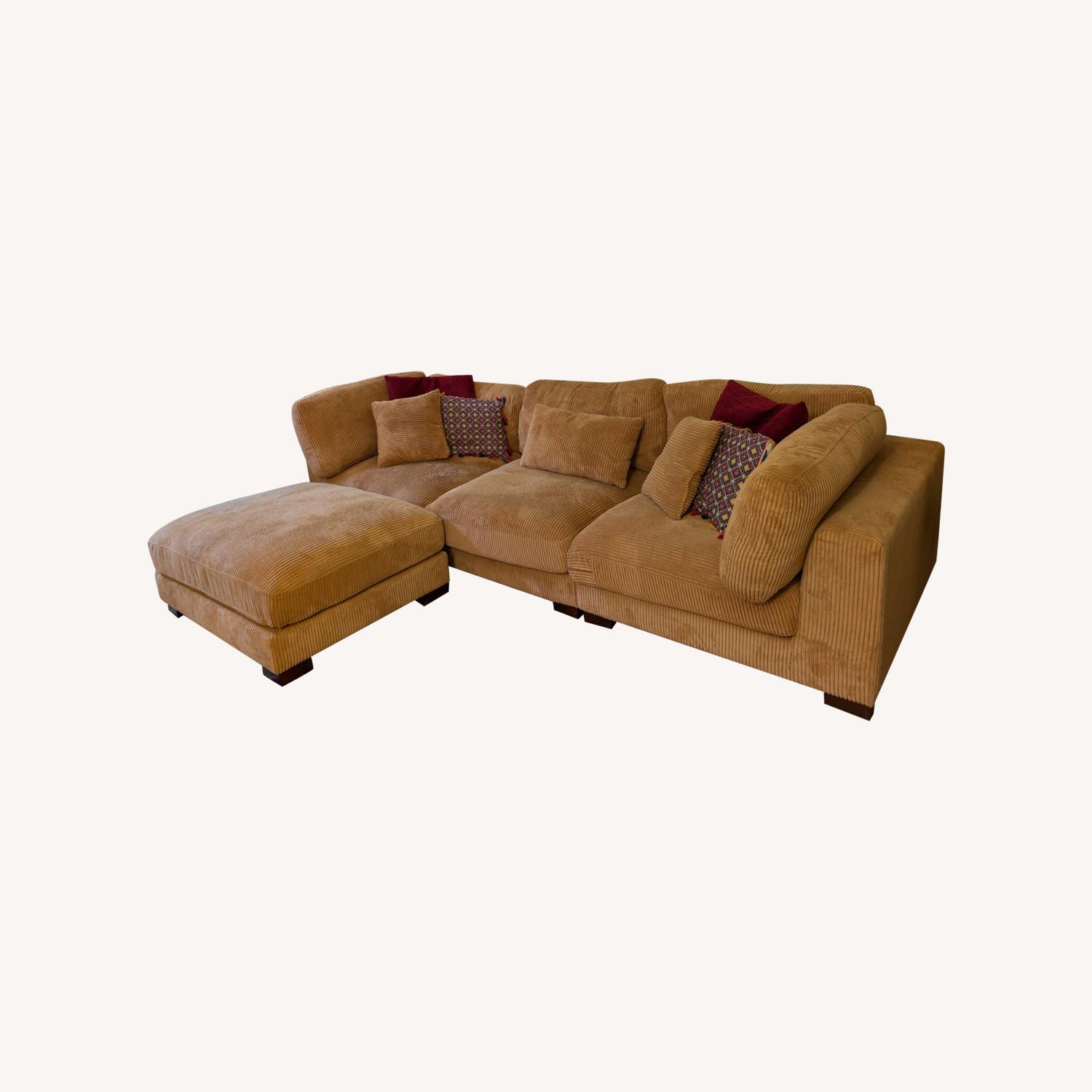 Ginger Corduroy Sectional - AptDeco