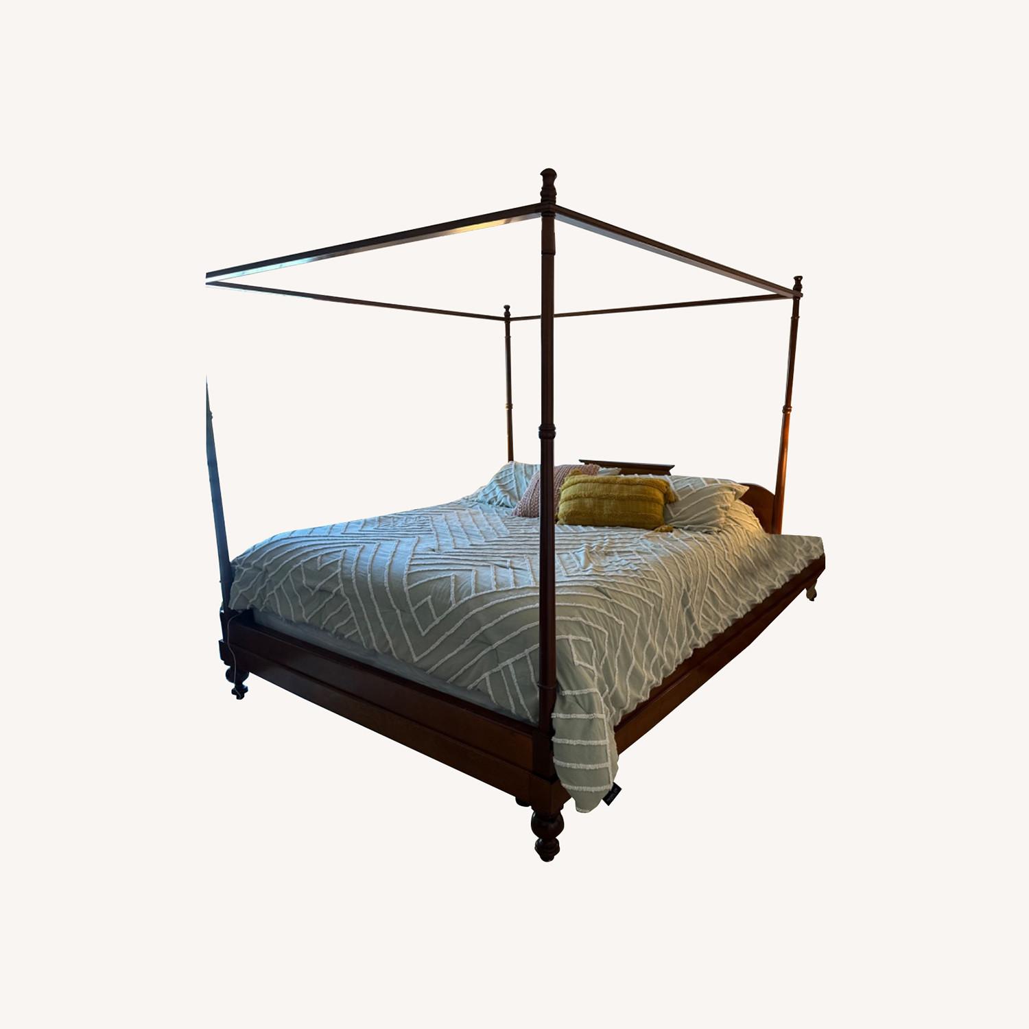 Luxury King Size Four-Post Canopy Bed - AptDeco