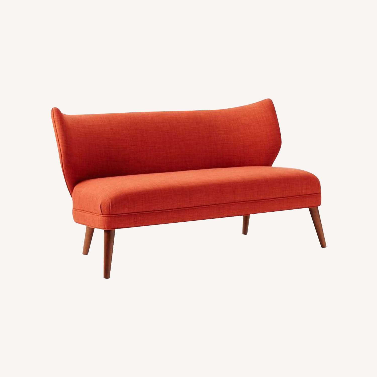 West Elm Retro Wing Settee, Cayenne - AptDeco
