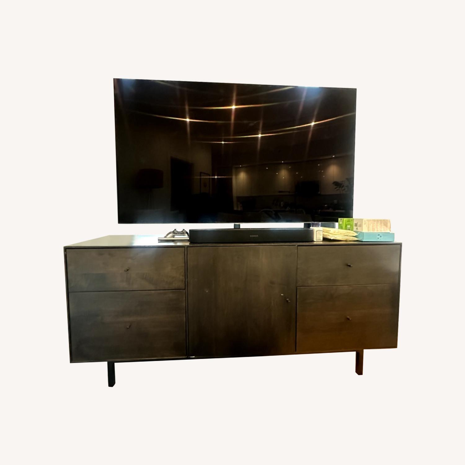 Room & Board Hudson Media Console in Charcoal Grey - AptDeco