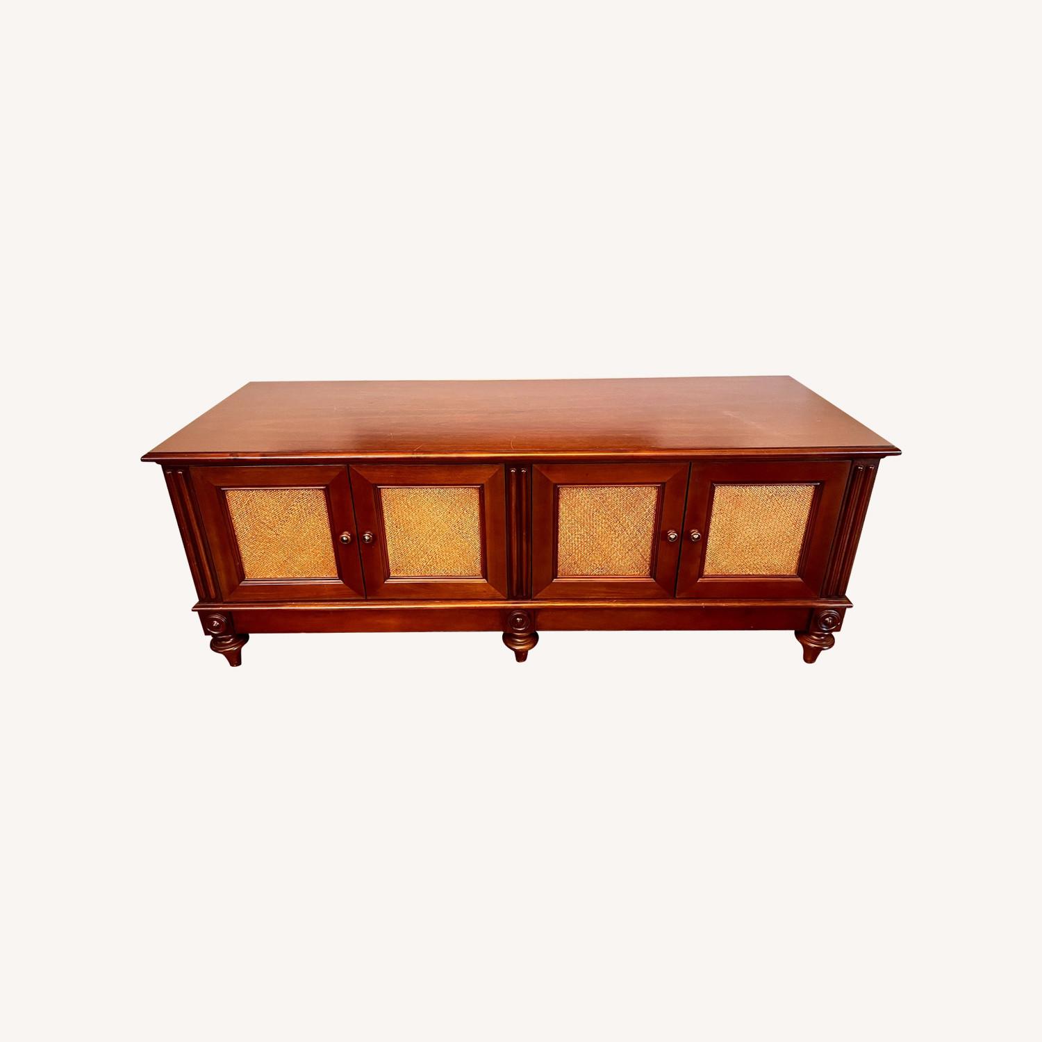 Ethan Allen Four Door Media Console - AptDeco