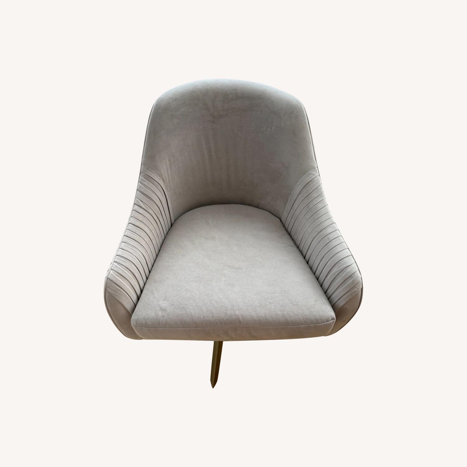 West Elm Roar + Rabbit Chair, Performance Velvet, Stone - AptDeco