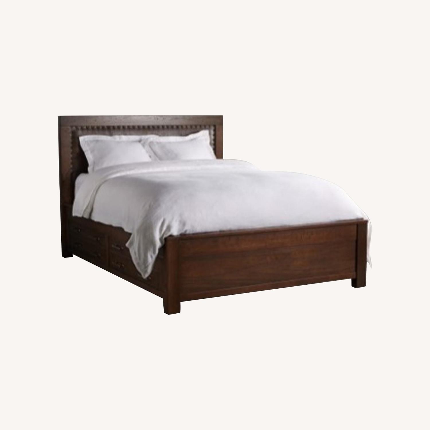 Arhaus Tremont King Storage Bed in Midnight Java - AptDeco