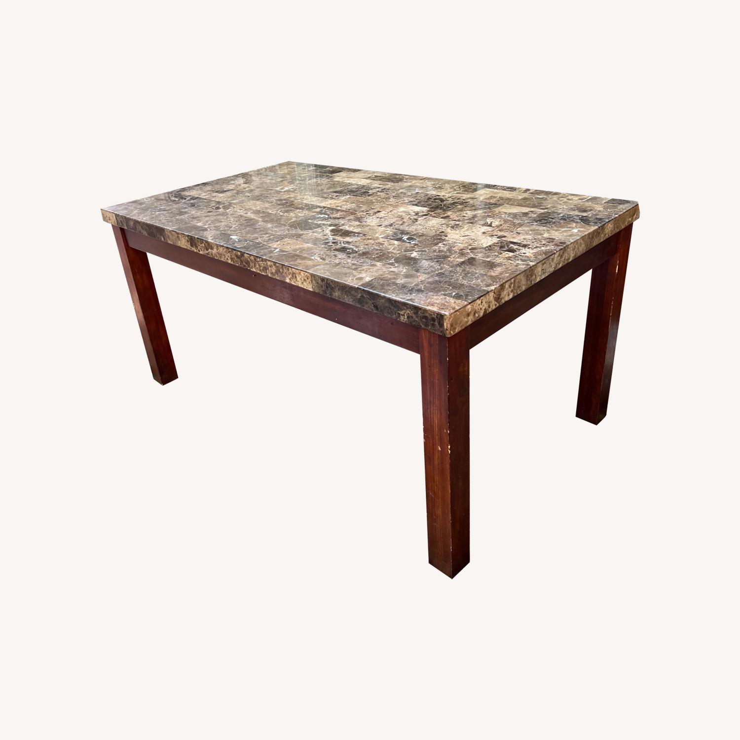 Large Rectangular Marble Dining Table - AptDeco