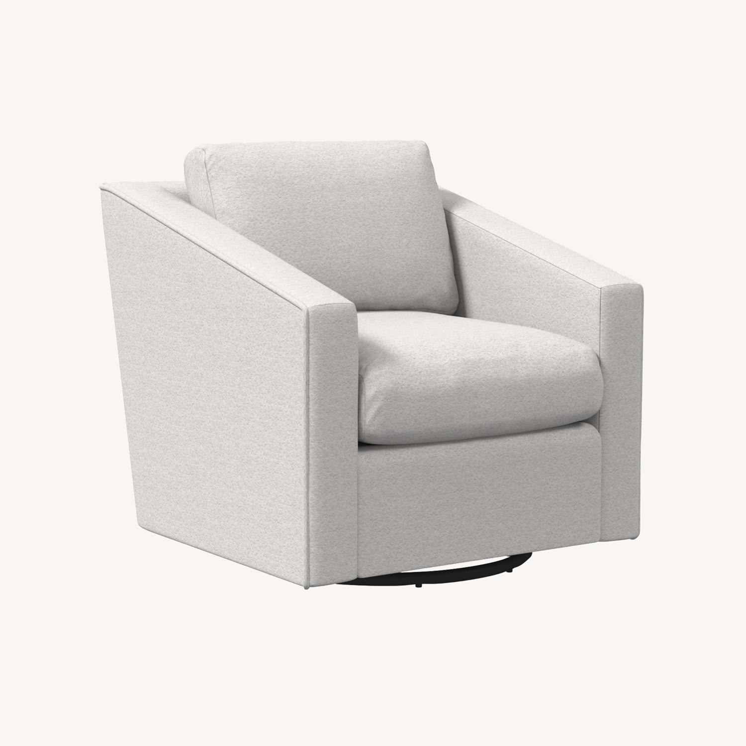West Elm Tessa Deco Swivel Chair - AptDeco