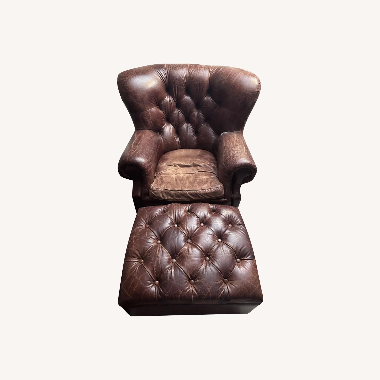 Restoration Hardware Leather Chair - AptDeco