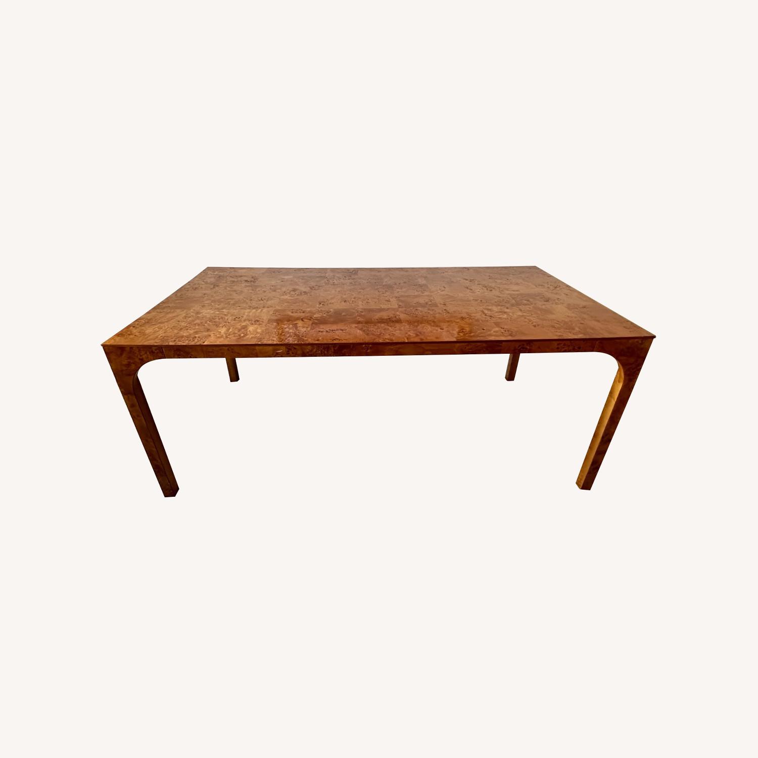 CB2 Aqua Virgo Burl Dining Table