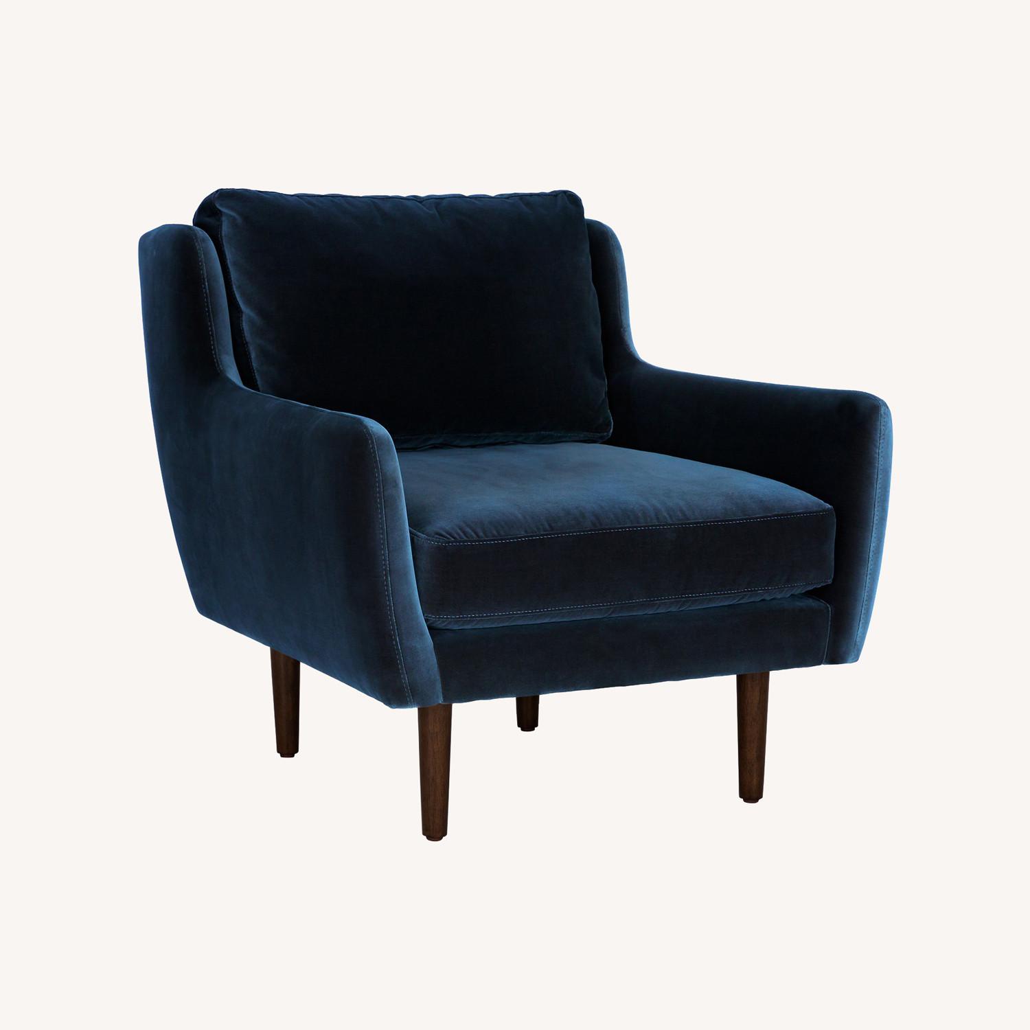 Article Velvet Lounge Chair - Cascadia Blue - AptDeco