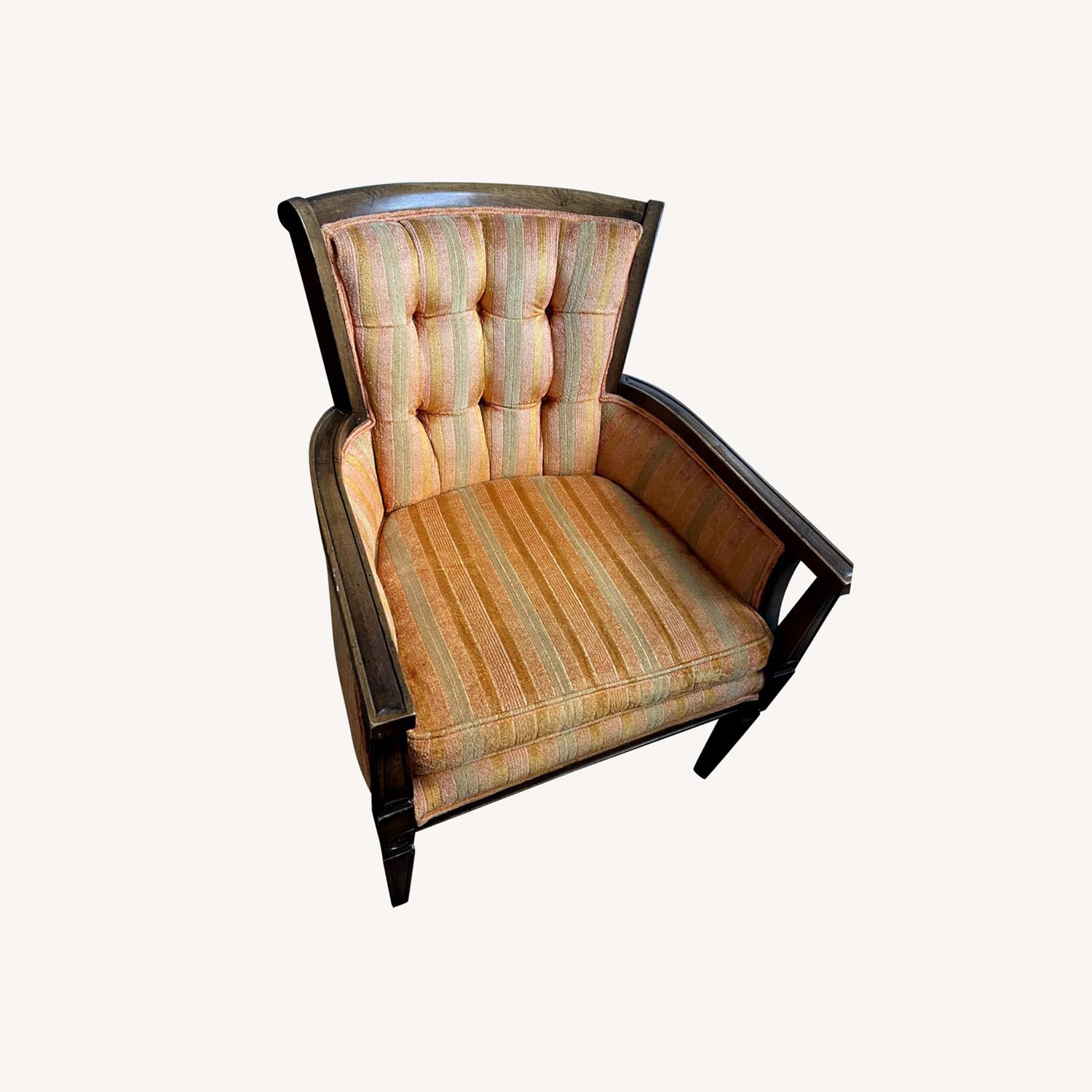 Vintage Striped Armchair - AptDeco