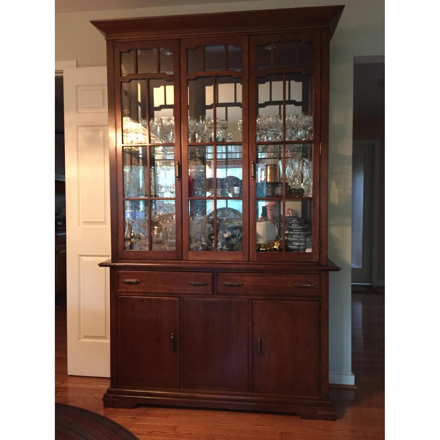 Pennsylvania House Trestle Table w/ 6 Chairs - AptDeco