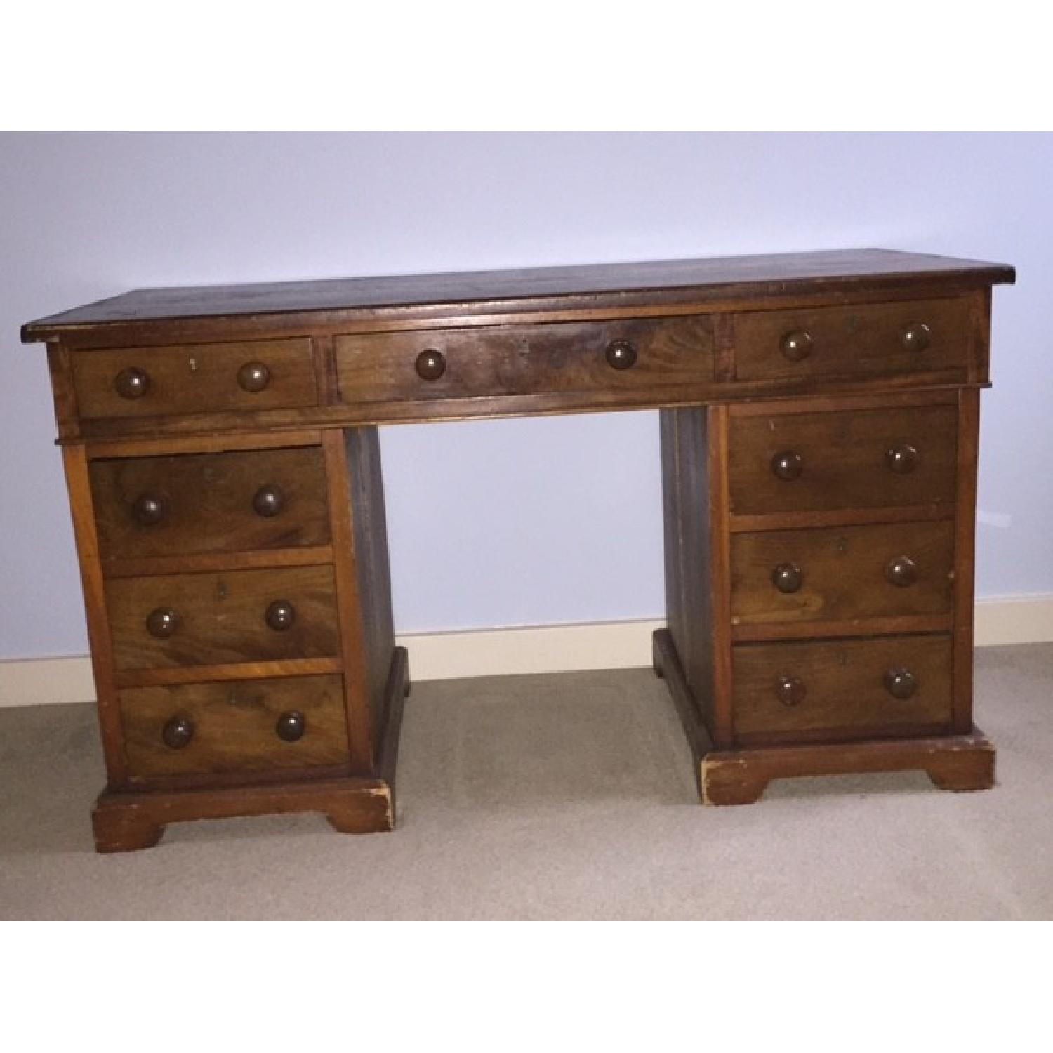 Antique Sea Captain's Desk - AptDeco