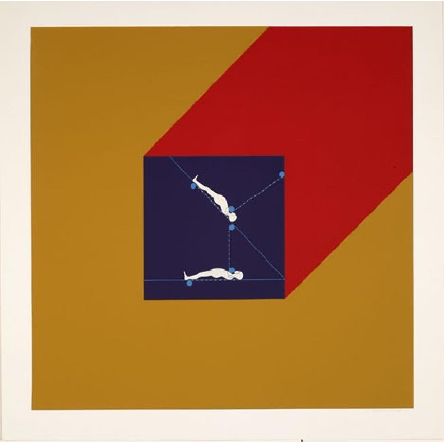 Ernest Trova Original Lithograph - Falling Man - AptDeco
