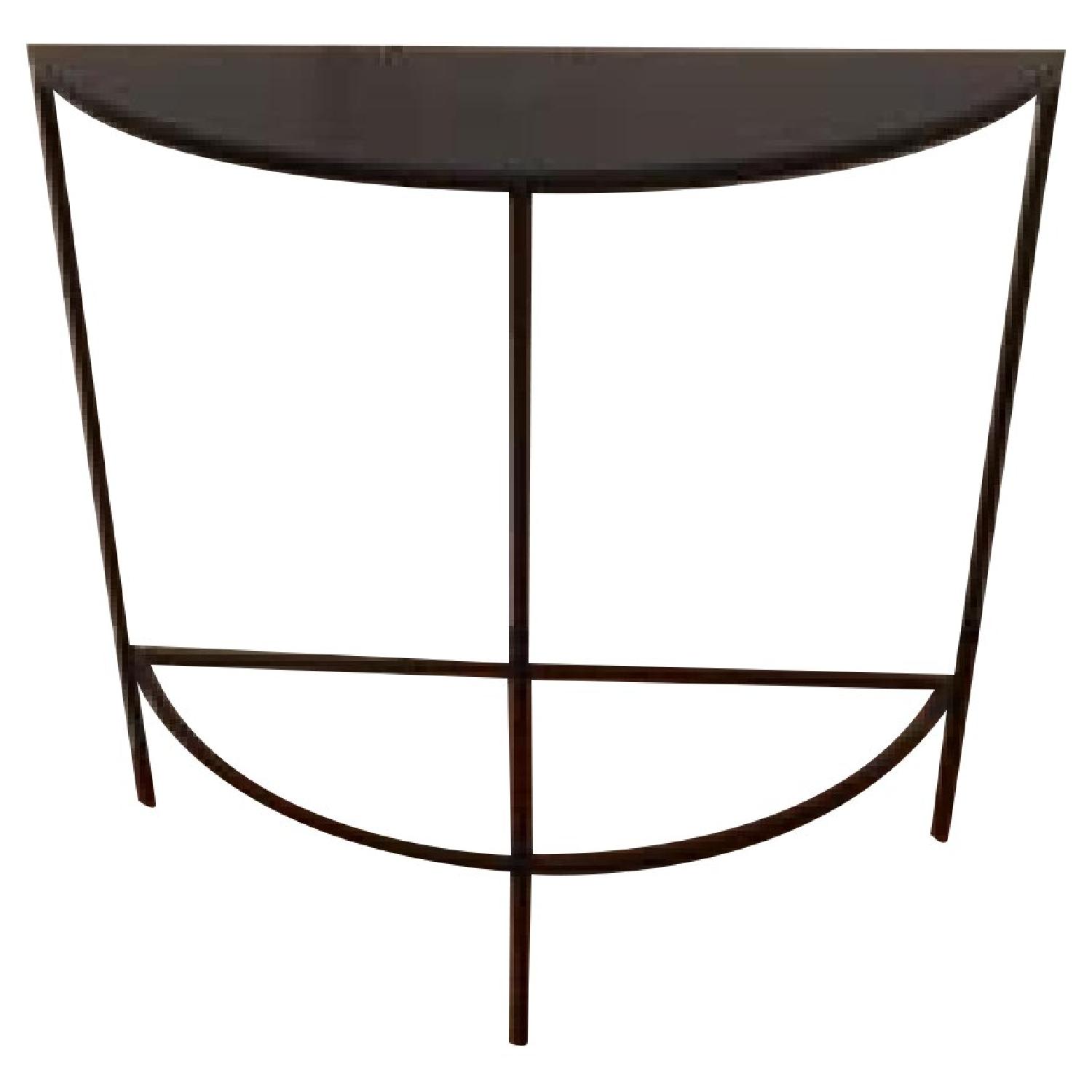 Crate & Barrel Black Metal Entry table - AptDeco