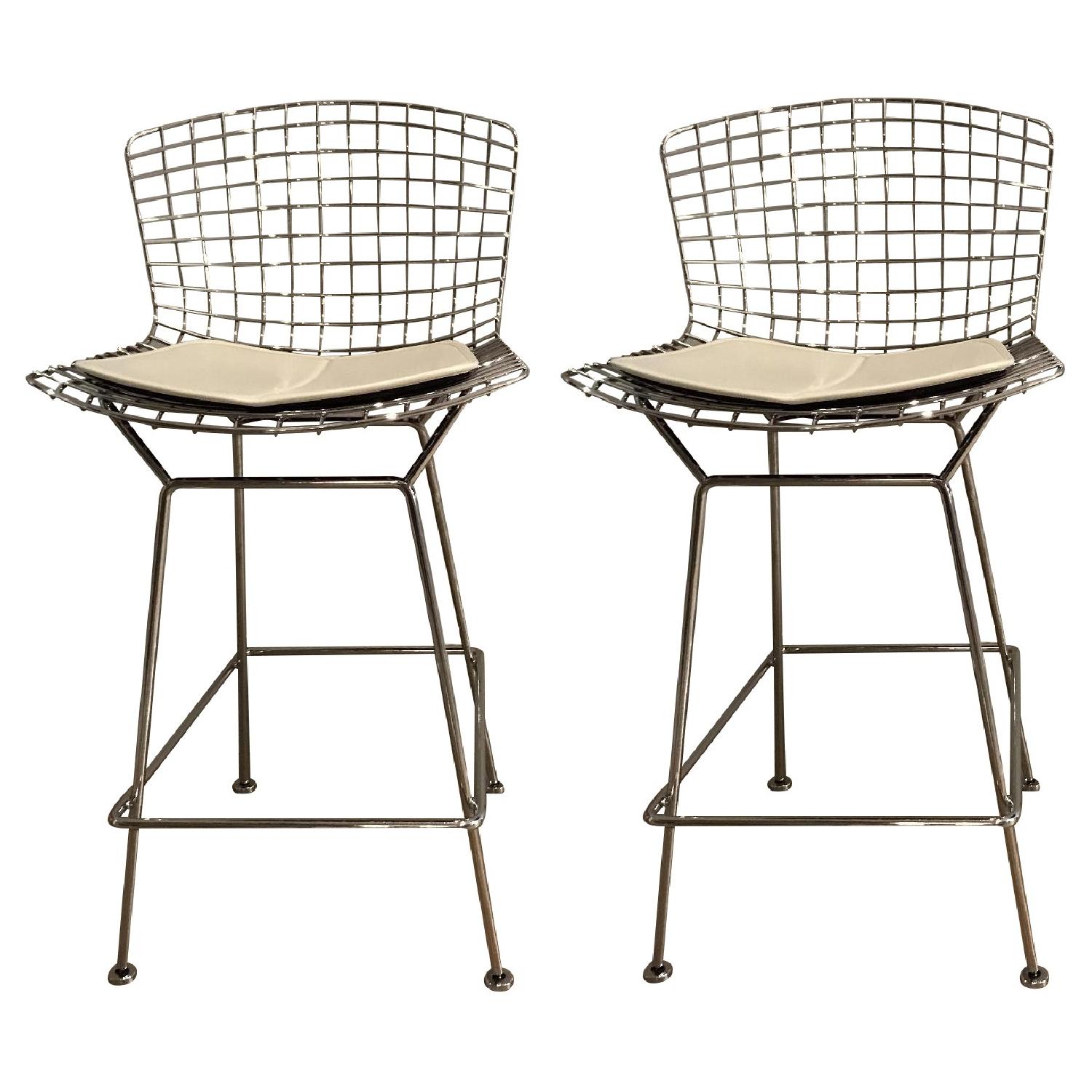 Knoll Bertoia Counter Height Bar Stools - AptDeco