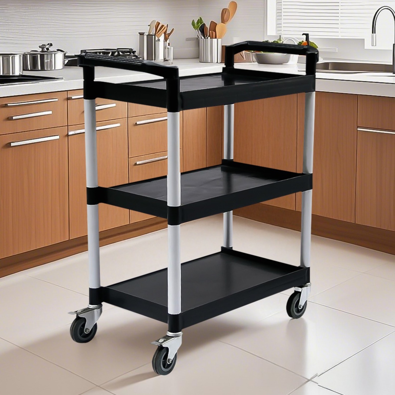 SOGA 2X 3 Tier Kitchen Trolley Small - AptDeco