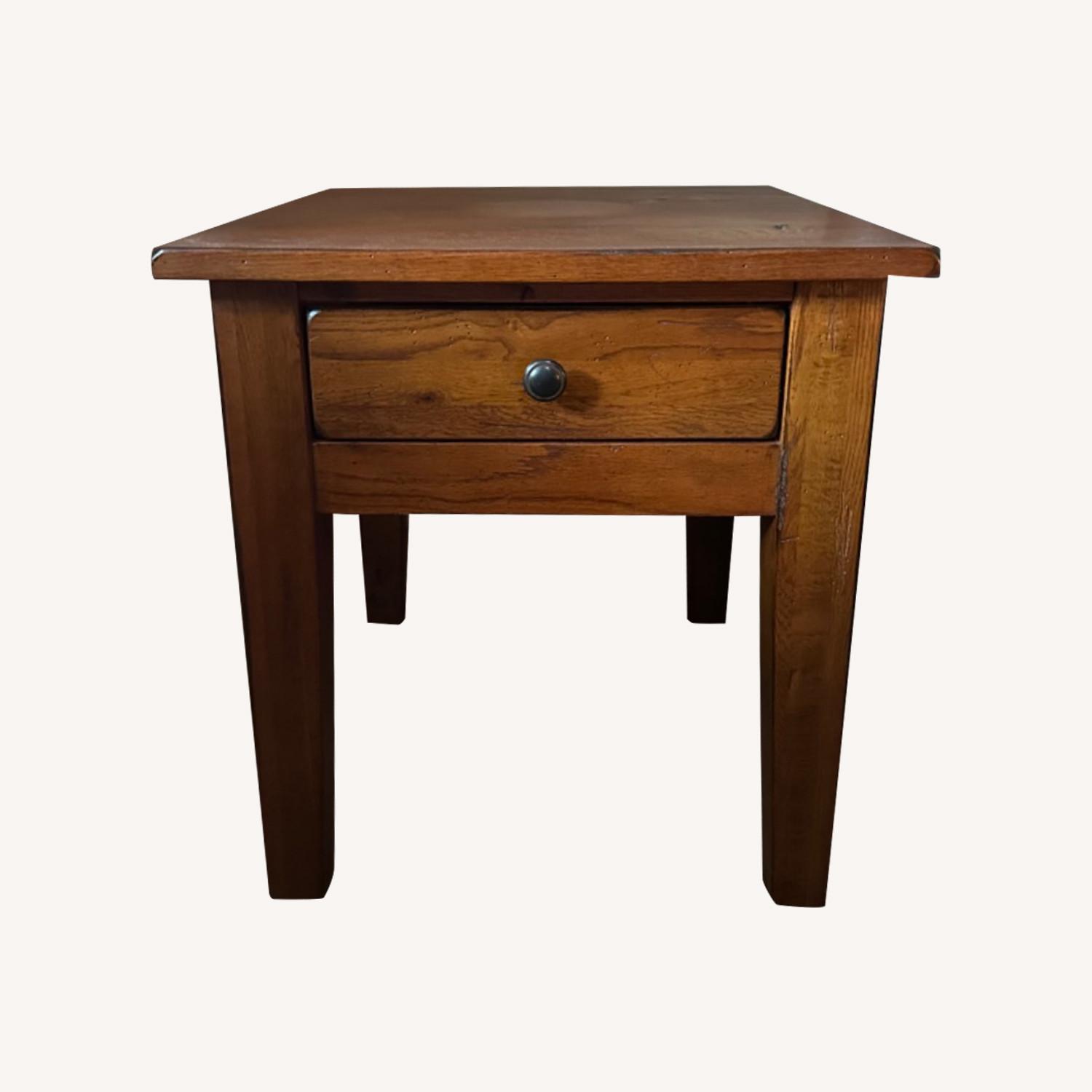 Broyhill Oak Side Tables - AptDeco