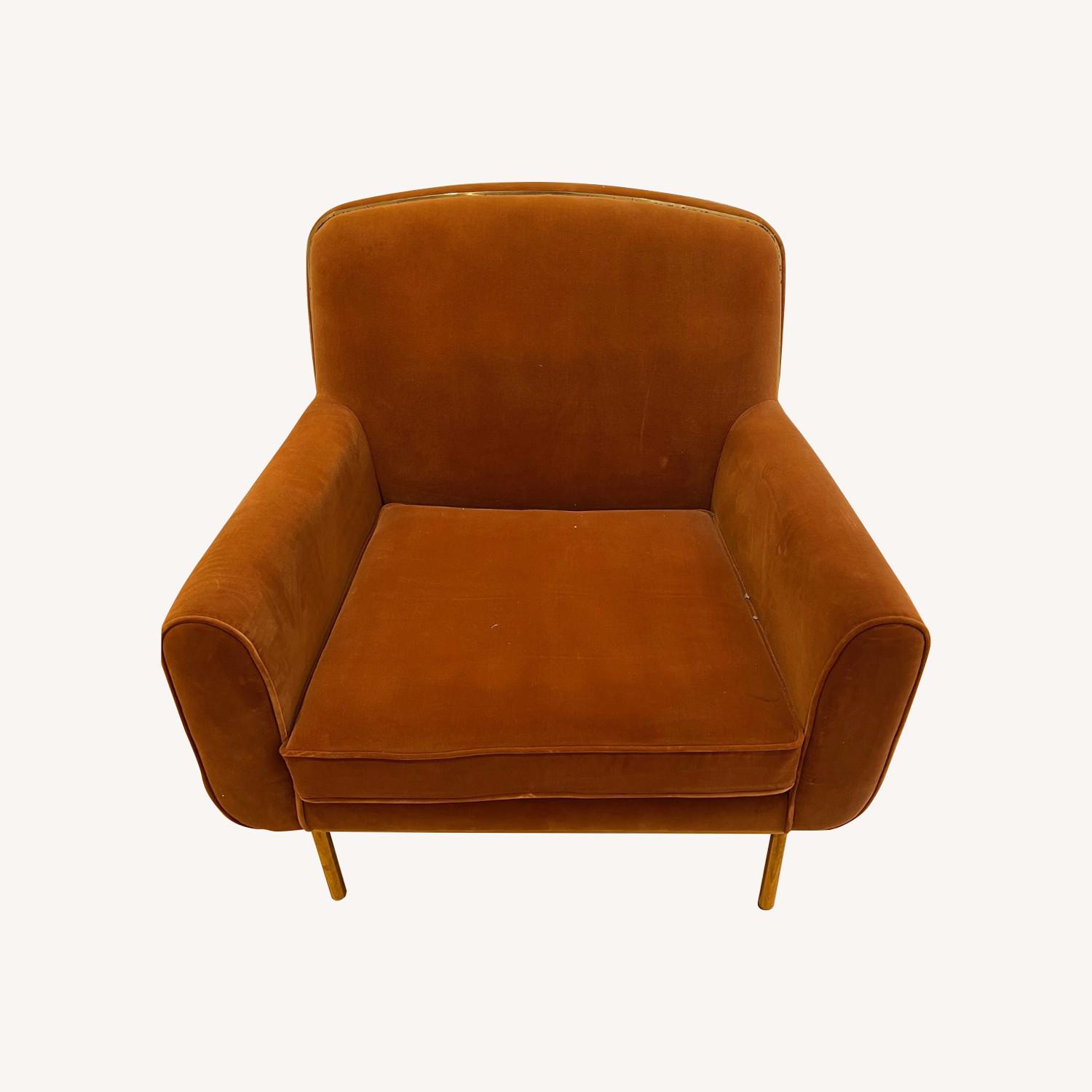 Copper velvet chair store