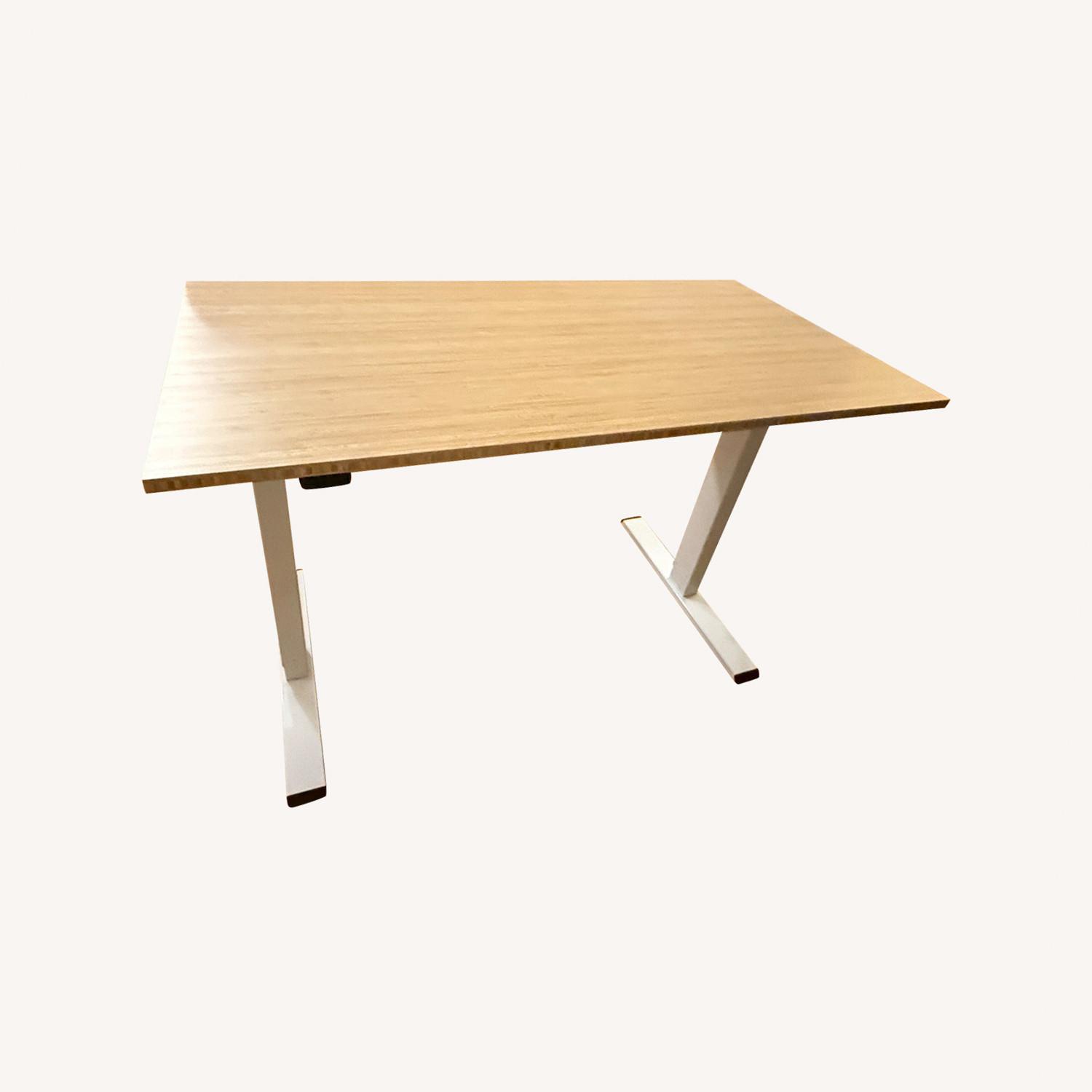 Flexisport Motorized Flexible Height Bamboo Desk - AptDeco
