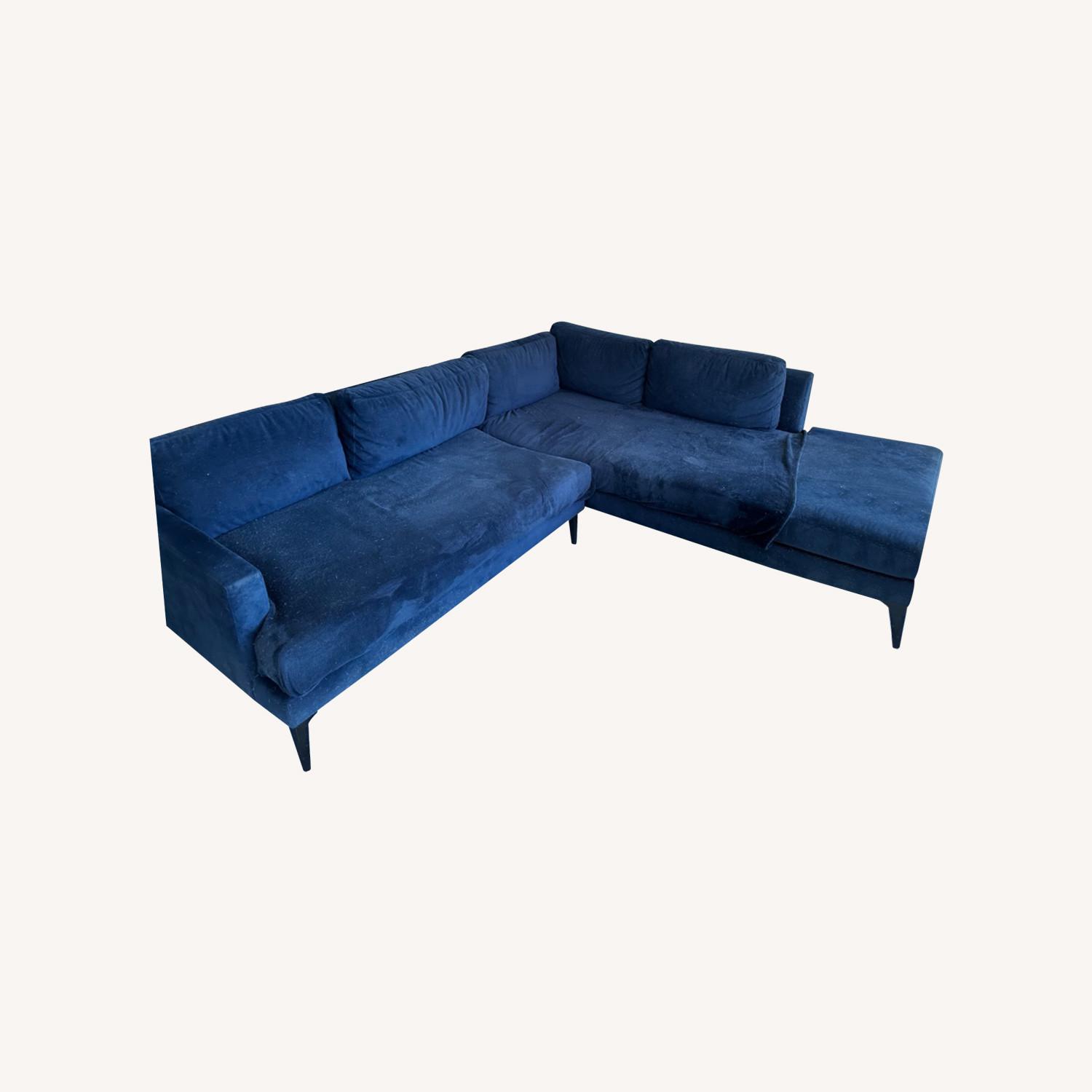 West elm velvet sectional store