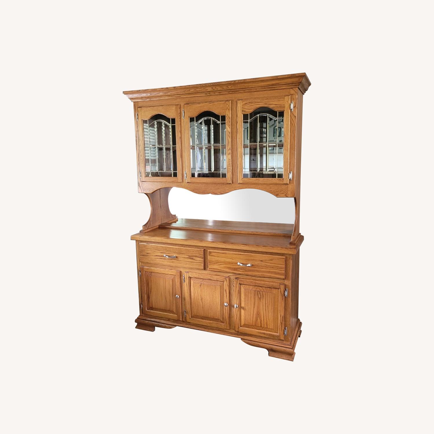 Solid Oak China Display / Storage - AptDeco