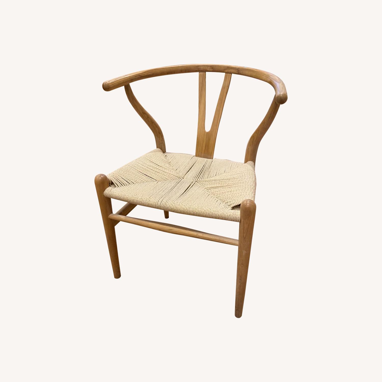 Natural Wood Wishbone Chairs - AptDeco