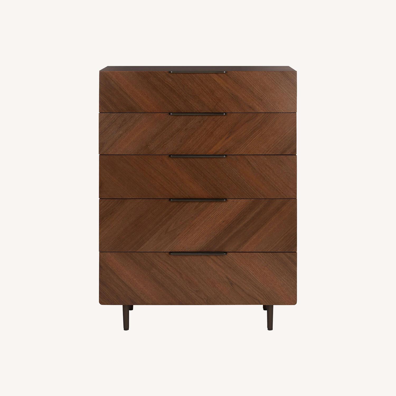 Article Nera 5-Drawer Chest - Walnut - AptDeco