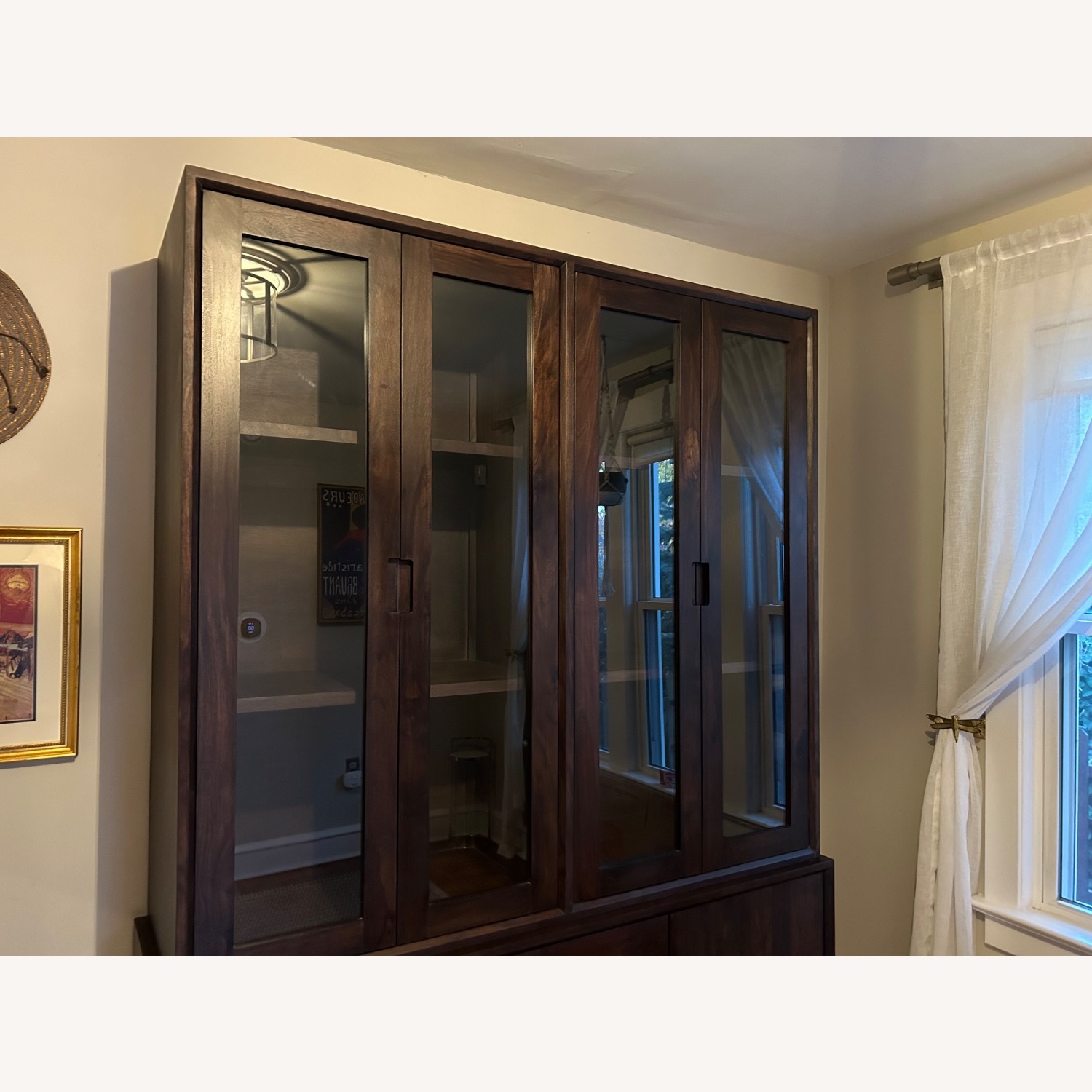 Crate & Barrel Cameo Nero Wood Hutch - AptDeco